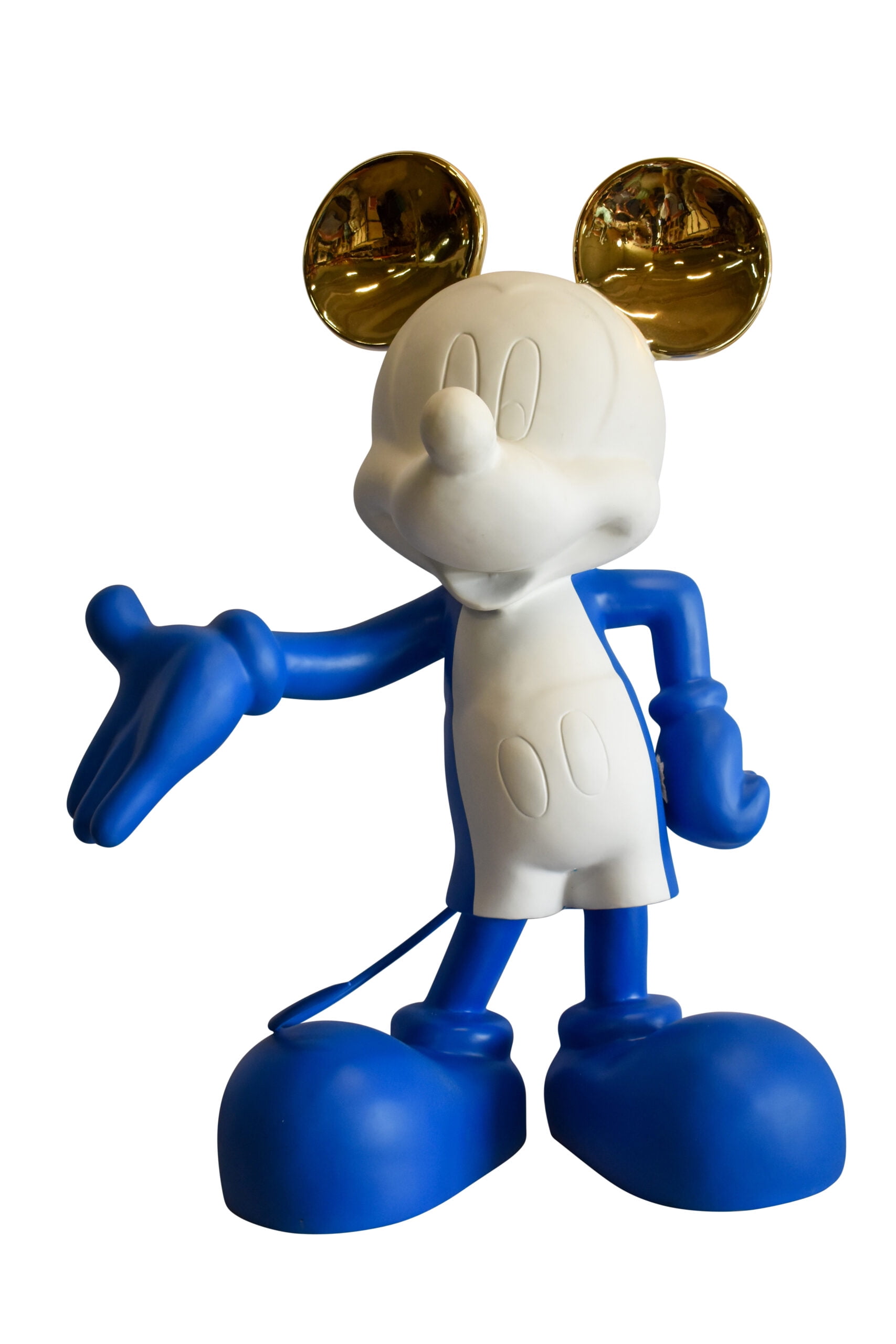Chic Blue and White Giant Mickey Mouse Resin Statue 31" x 15" x 48"H ...
