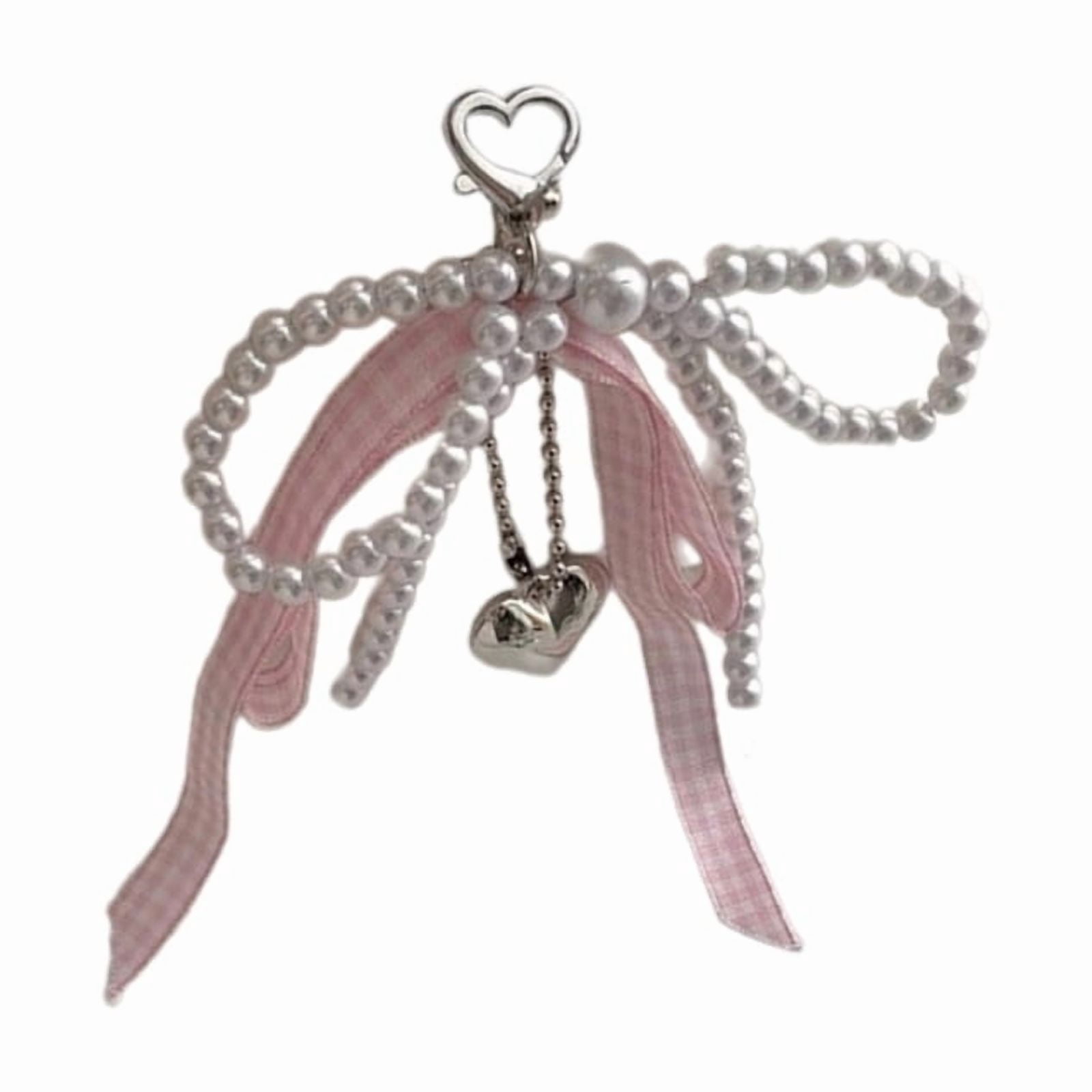 Chic Bowknot Pendant Bead Bag Charm Heart Bag Pendant Elegant Bead ...