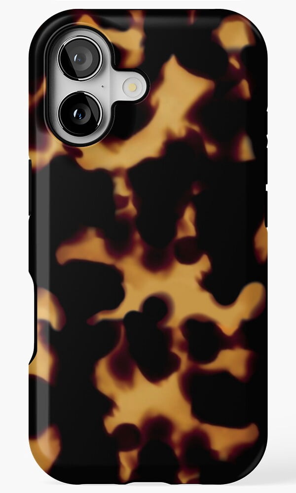Chic Brown Tortoiseshell Aesthetic Pattern Phone Case for iPhone 17 16 ...