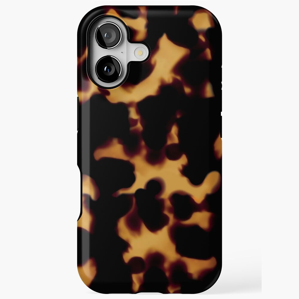 Chic Brown Tortoiseshell Marble Aesthetic Phone Case with iPhone 17 to ...