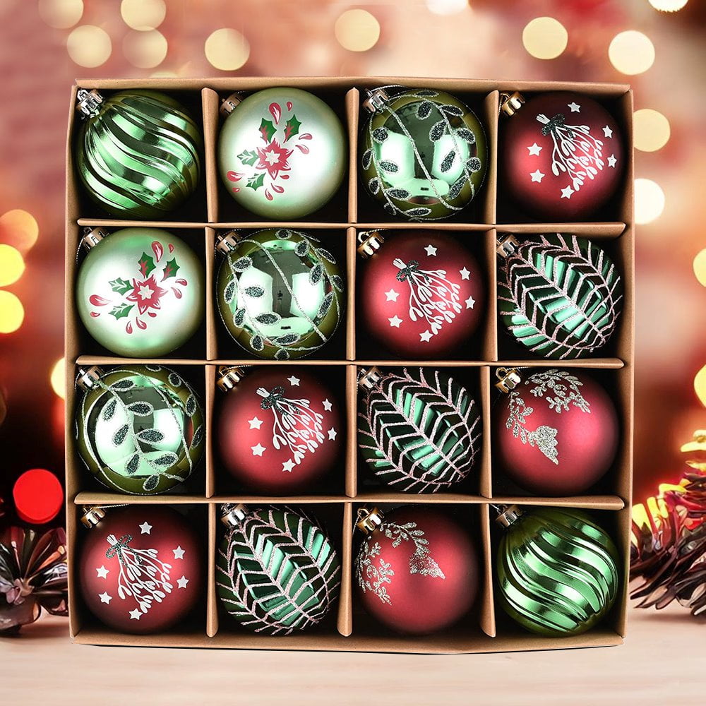 Chic Christmas Decor Ornament Ball Bundle, 16 Piece Natural World ...