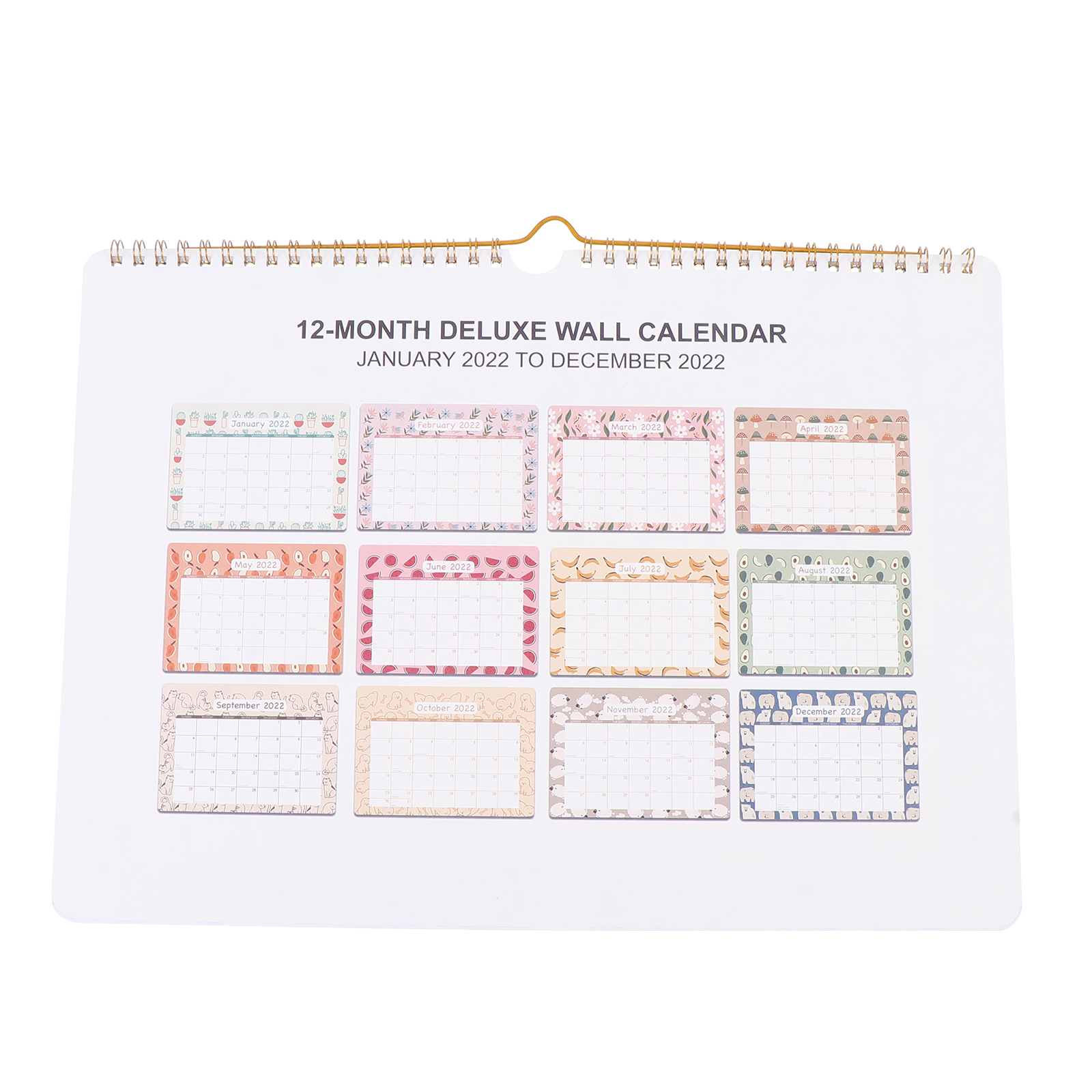 Toyandona Chic Color 2022 Wall Calendar for Home Use Practical ...