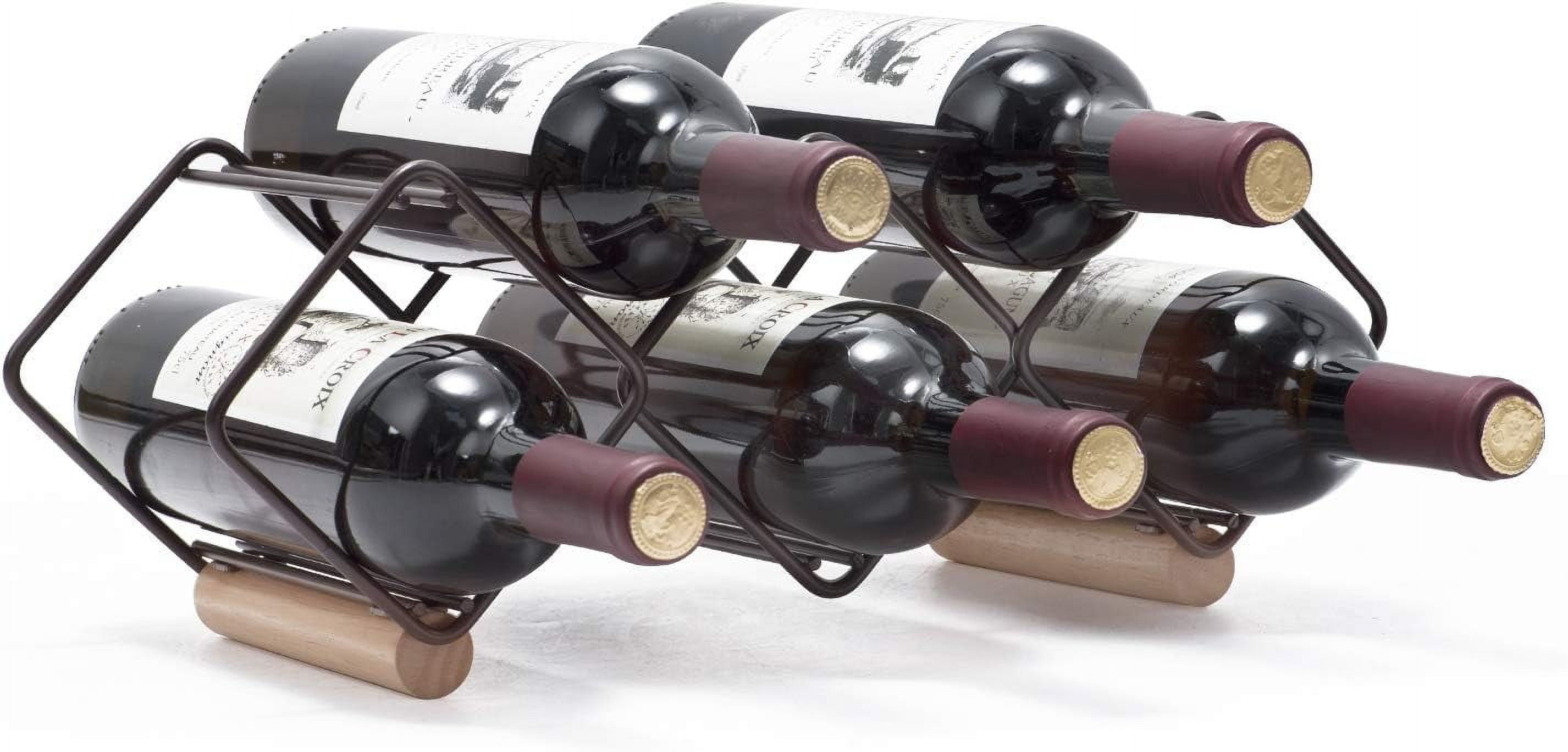 Chic Countertop Wine Rack, Space-saving Stackable Design For Different ...