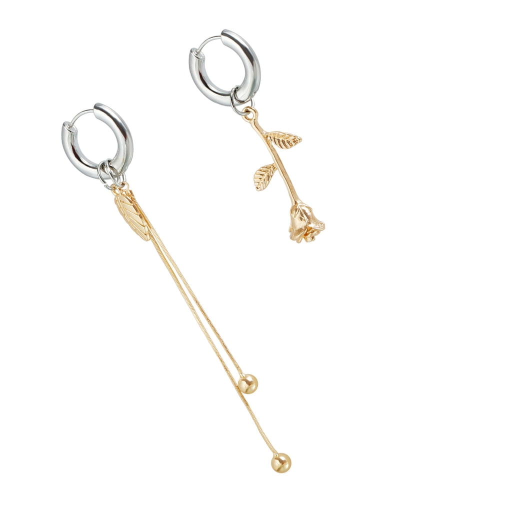 Chic Double Color Rose Shaped Ear Cuff Jewelry Lightweight Comfortable ...