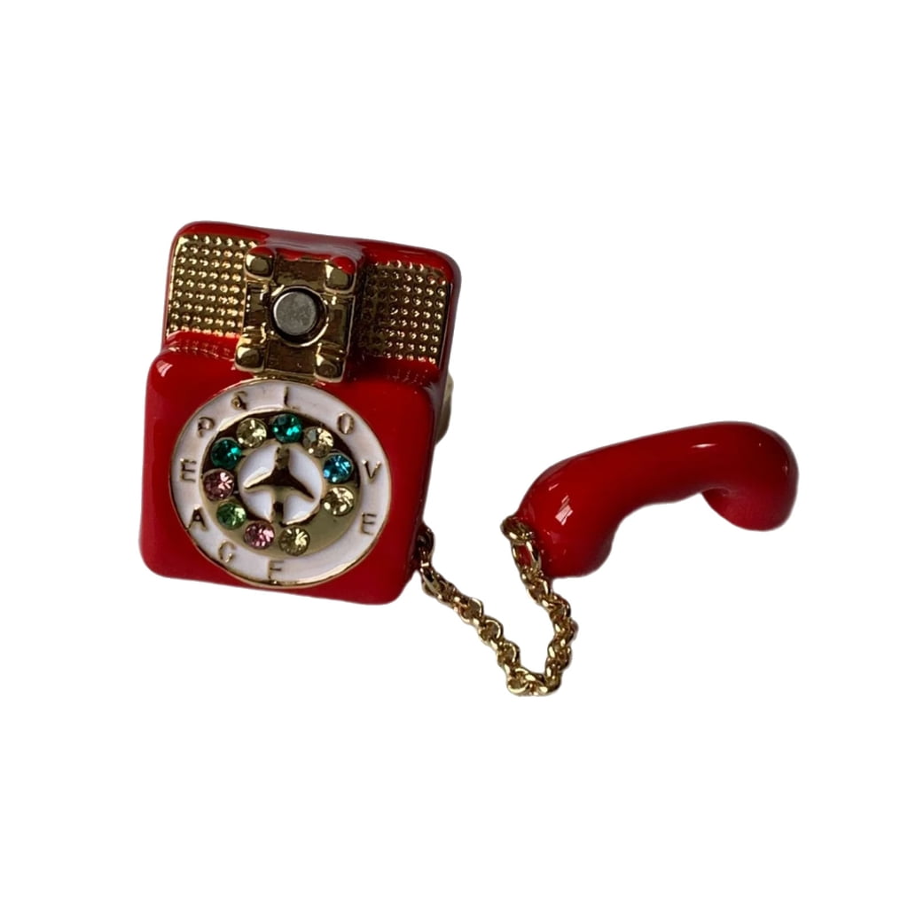 Chic Enamel Vintage Telephone Ring Magnetic Feature Unique Party ...