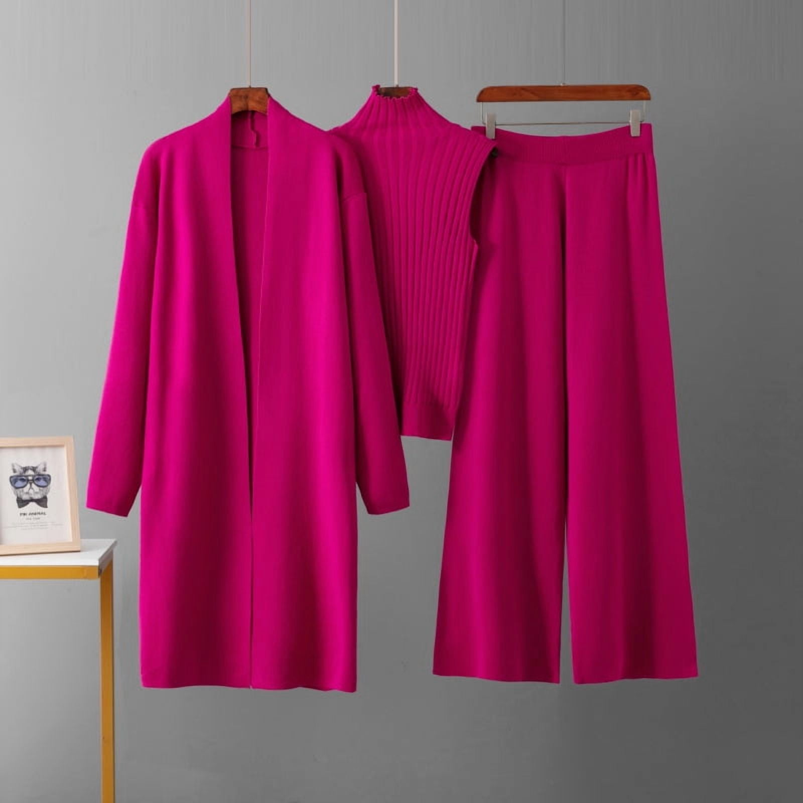 Chic European And American Style Solid Color Three-Piece Women'S Set ...