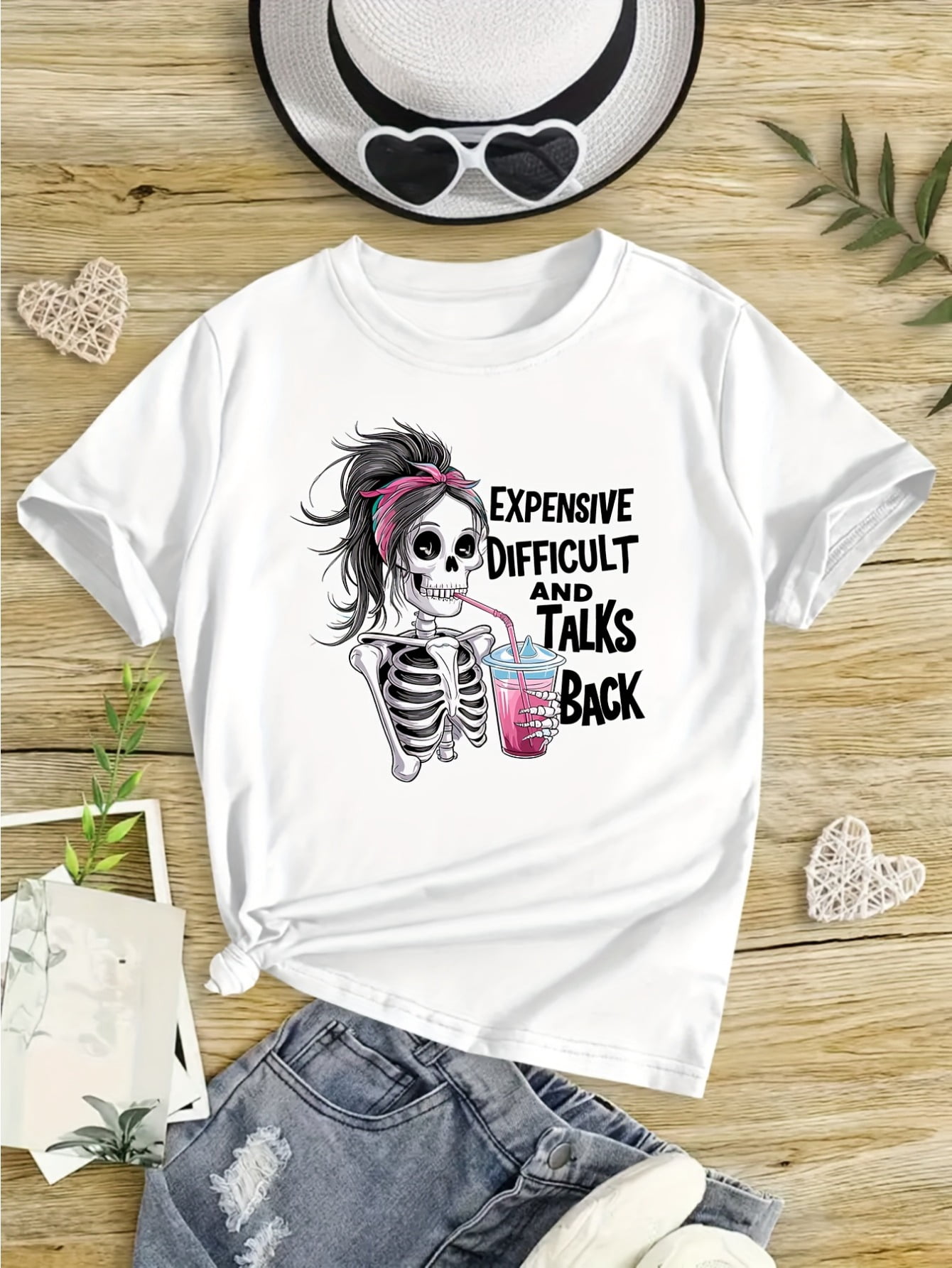 Chic 'Expensive, Difficult & Talks Back' Graphic Tee for Girls - 100% ...