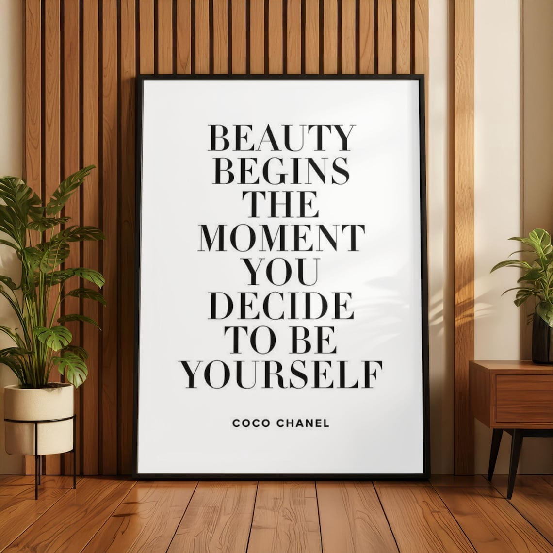 Chic Fashion Quote Feminist Wall Poster Unframed Paper Print - Walmart.com