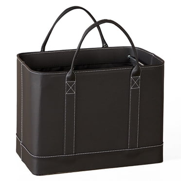 Blue Faux Leather Business File Bag: Chic Document Organizer & Travel ...