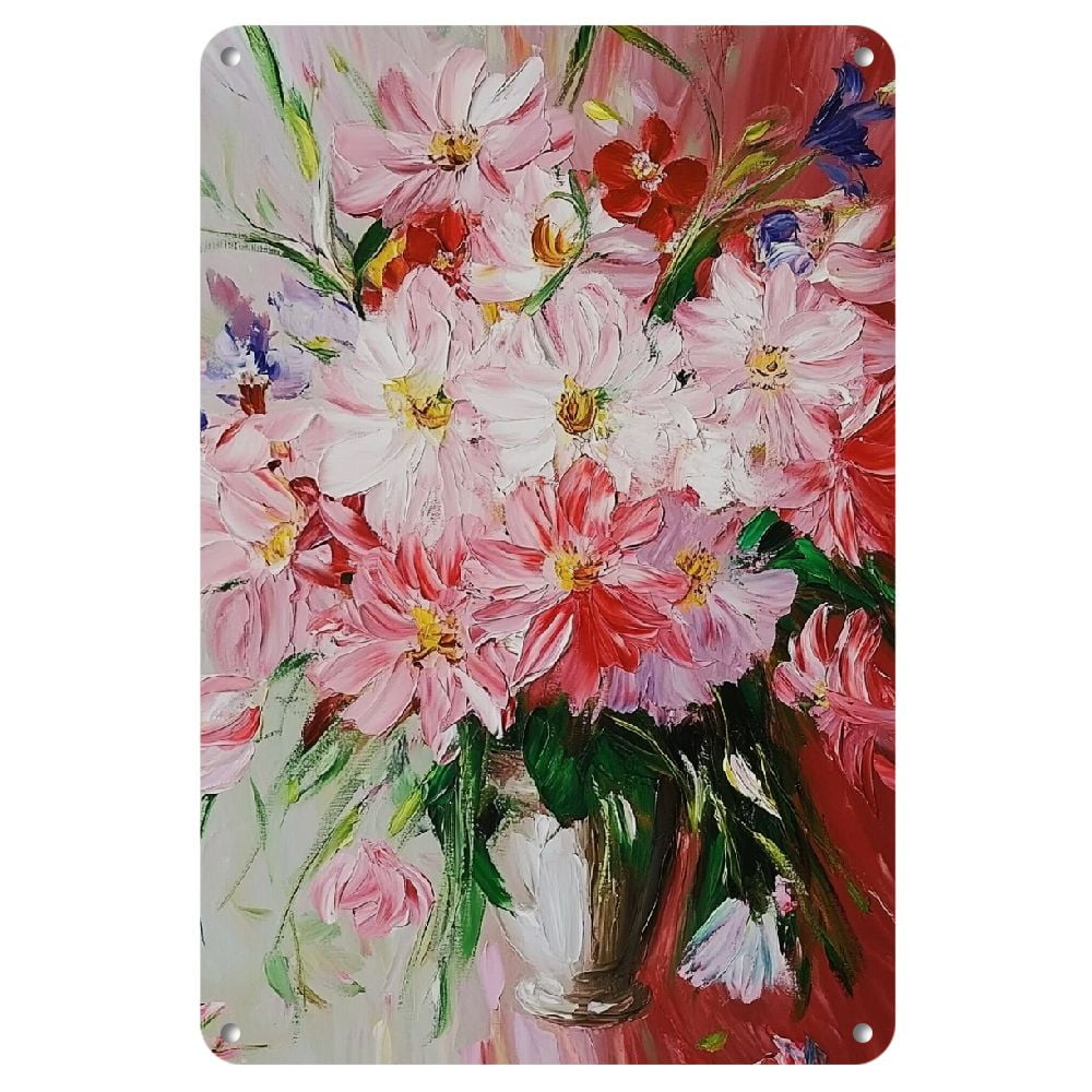 Chic Floral Iron Art Print - 8x12" Iron Wall Decor for Living Room ...