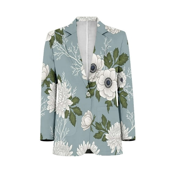 Chic Floral Print Pattern Men Blazers Slim Clothing Summer Jacket Man Oversize Daily Suits Tops ...