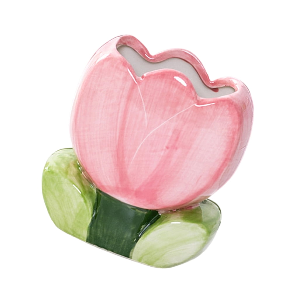 Chic Flower Inspired Ceramic Vanity Organizers Office Desk Accessory ...