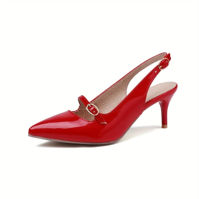 Chic High Stiletto Heels - Elegant Pointed Toe, Secure Slingback Strap ...