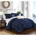 Chic Home 6 Piece Hilton Floral Pinch Pleat Ruffled Designer ...