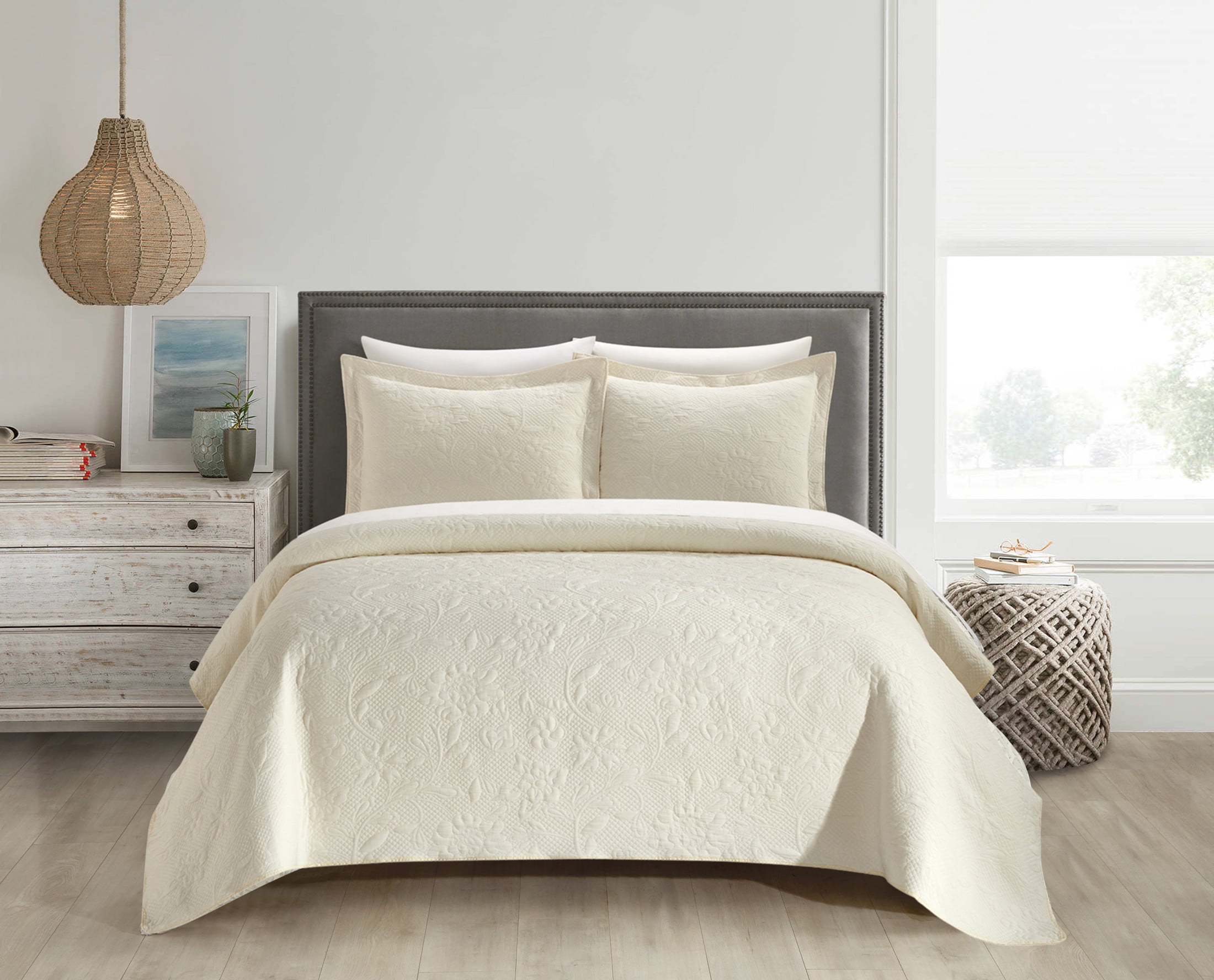Chic Home Arron 7-Piece Floral Cotton Quilt Set - Walmart.com