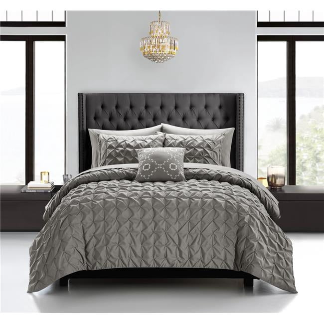 Chic Home BCS20758-US Bates Pinch Pleat Box Design Bed in A Bag Bedding ...