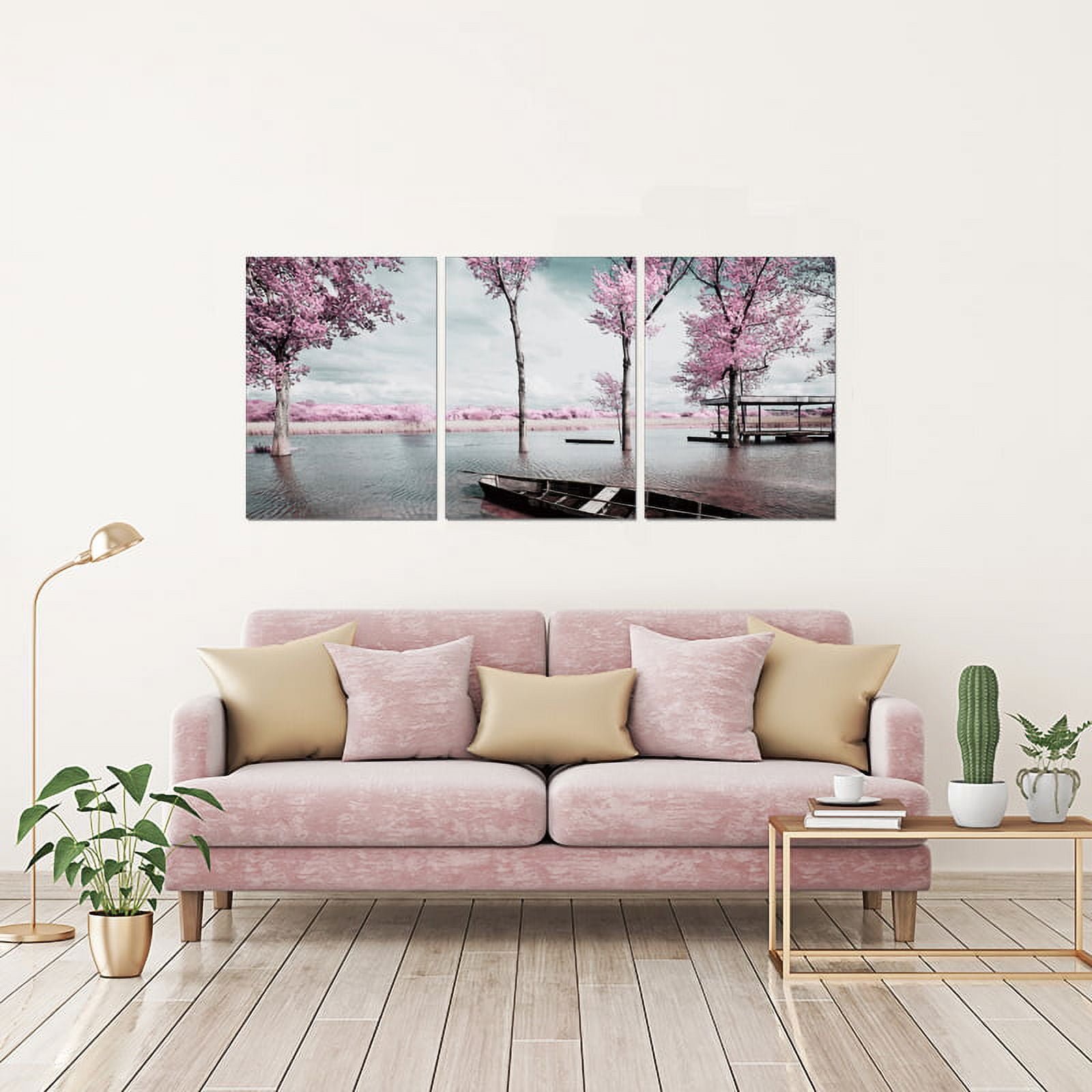 Chic Home Blossom 3 Piece Set Wrapped Canvas Wall Art - Walmart.com