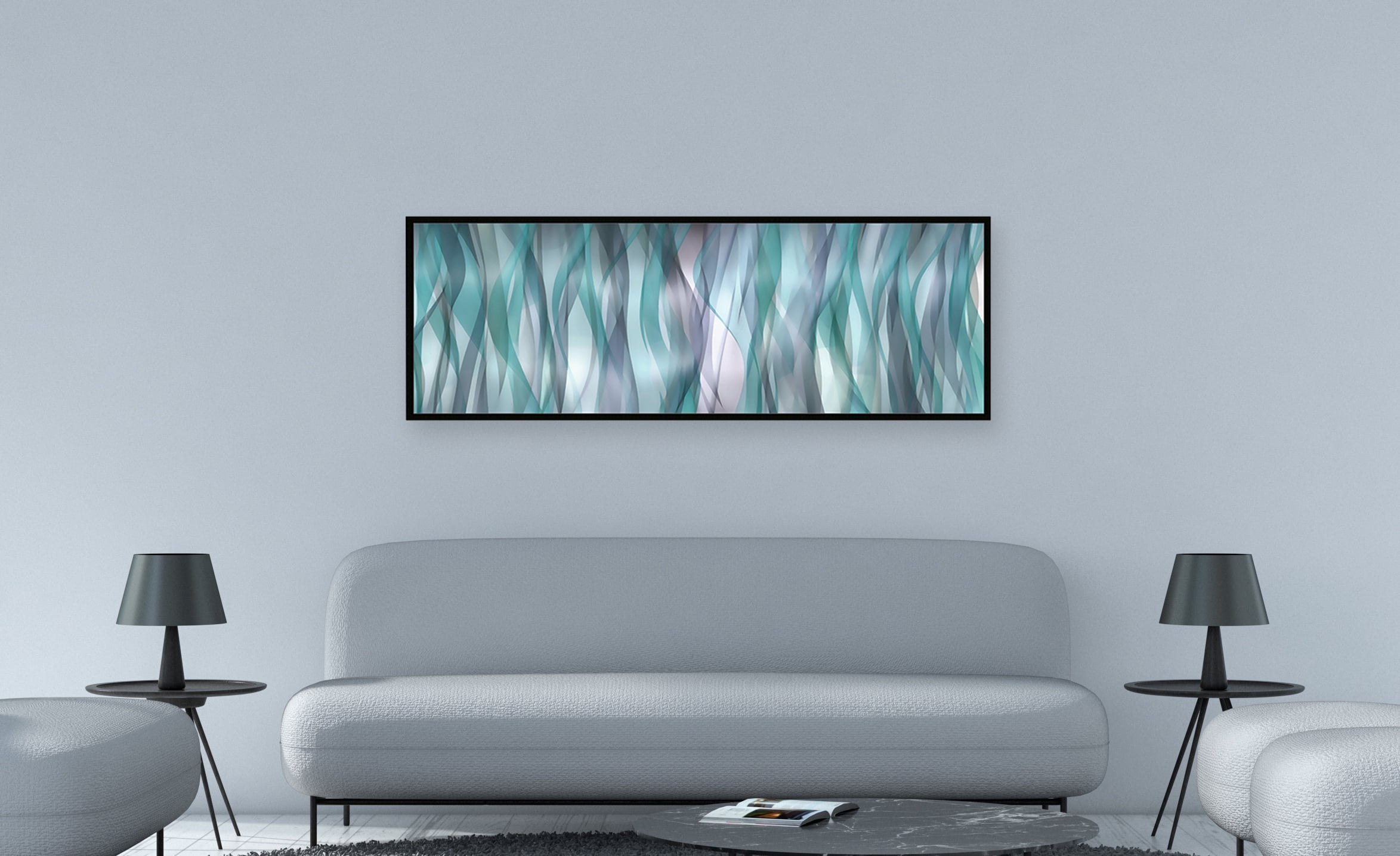 Chic Home Blue Flames 1 Piece Framed Wrapped Canvas Wall Art - Walmart.com