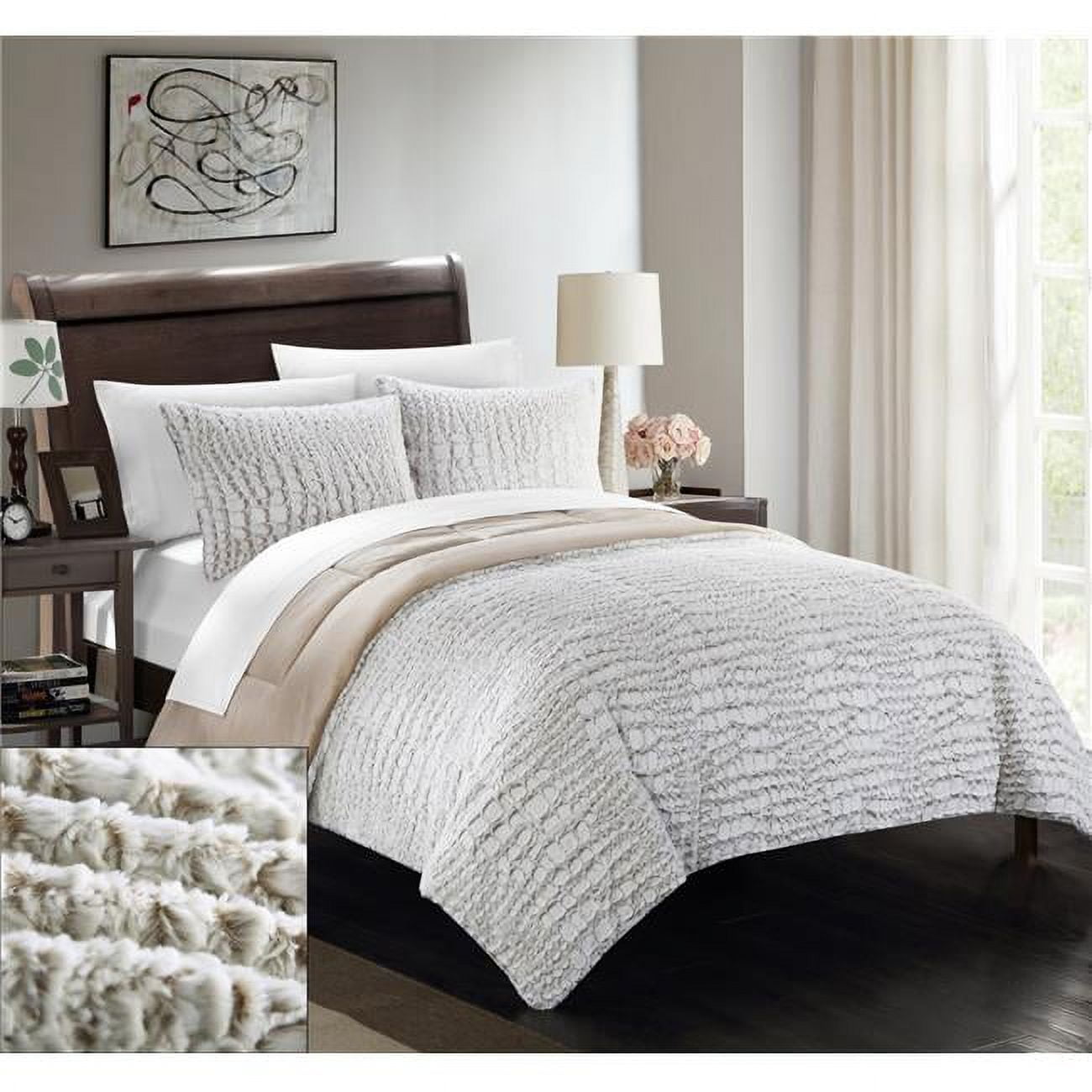 Chic Home 7 Piece Cayman New Faux Fur Collection with Mink Like Backing ...