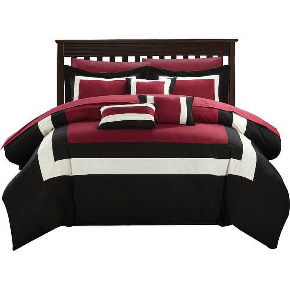 Chic Home Duke Pieced Color Block Bed in a Bag Comforter Set with ...
