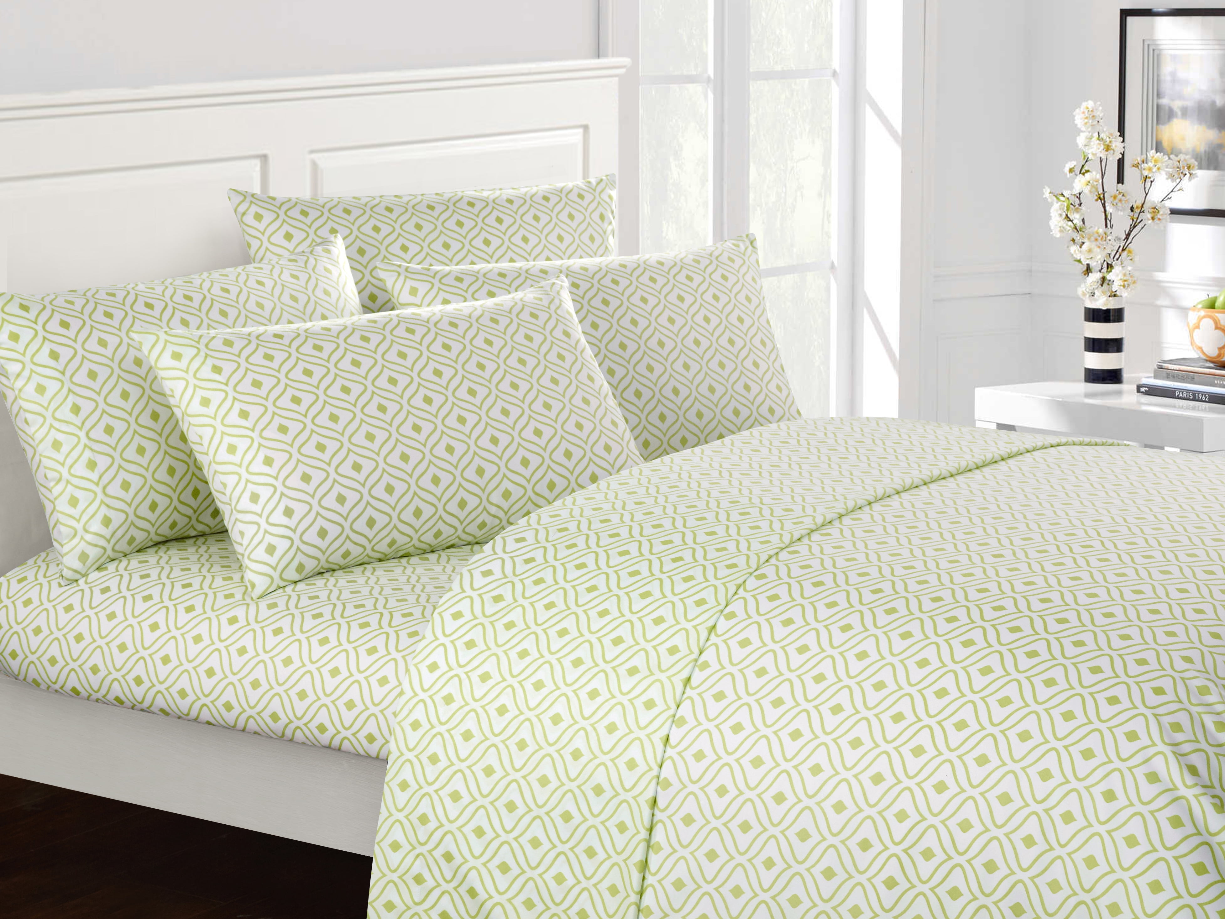 Chic Home Fawn 6-Piece Geometric Sheet Set, King, Green - Walmart.com