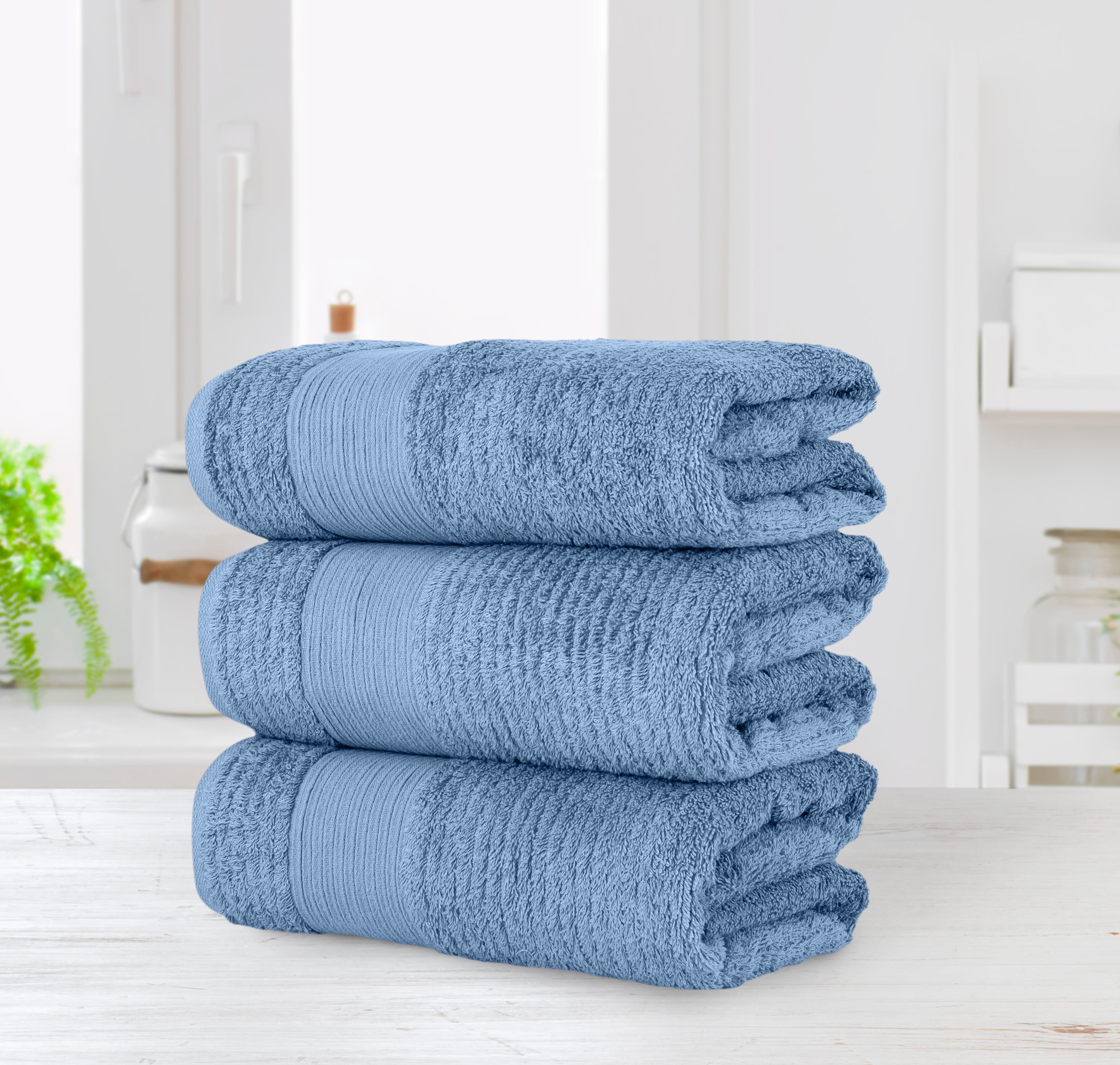 Chic Home Fowler Blue 3-Piece Bath Towel Set - Walmart.com