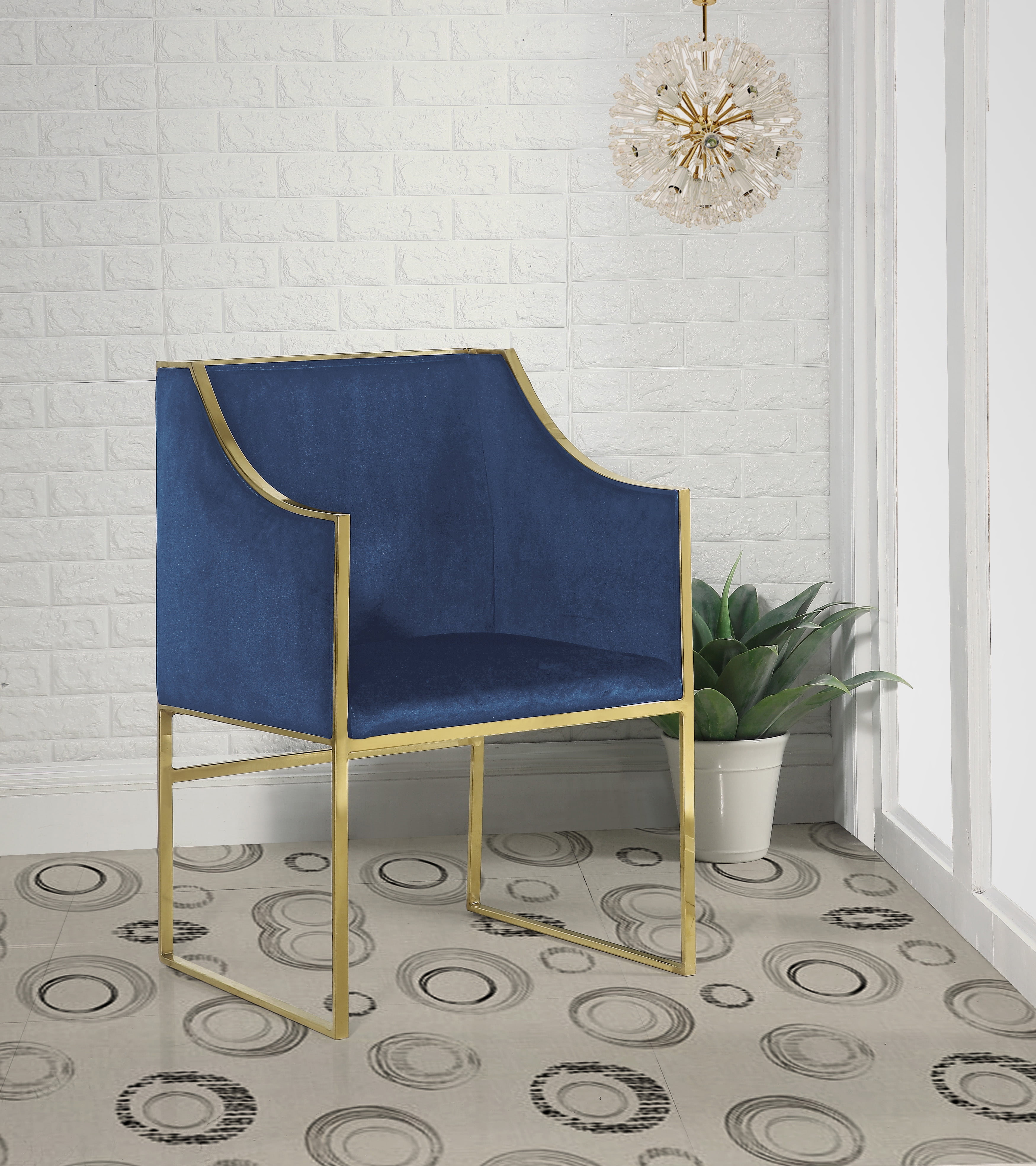 Chic Home Homer Modern Contemporary Velvet Accent Chair - Walmart.com