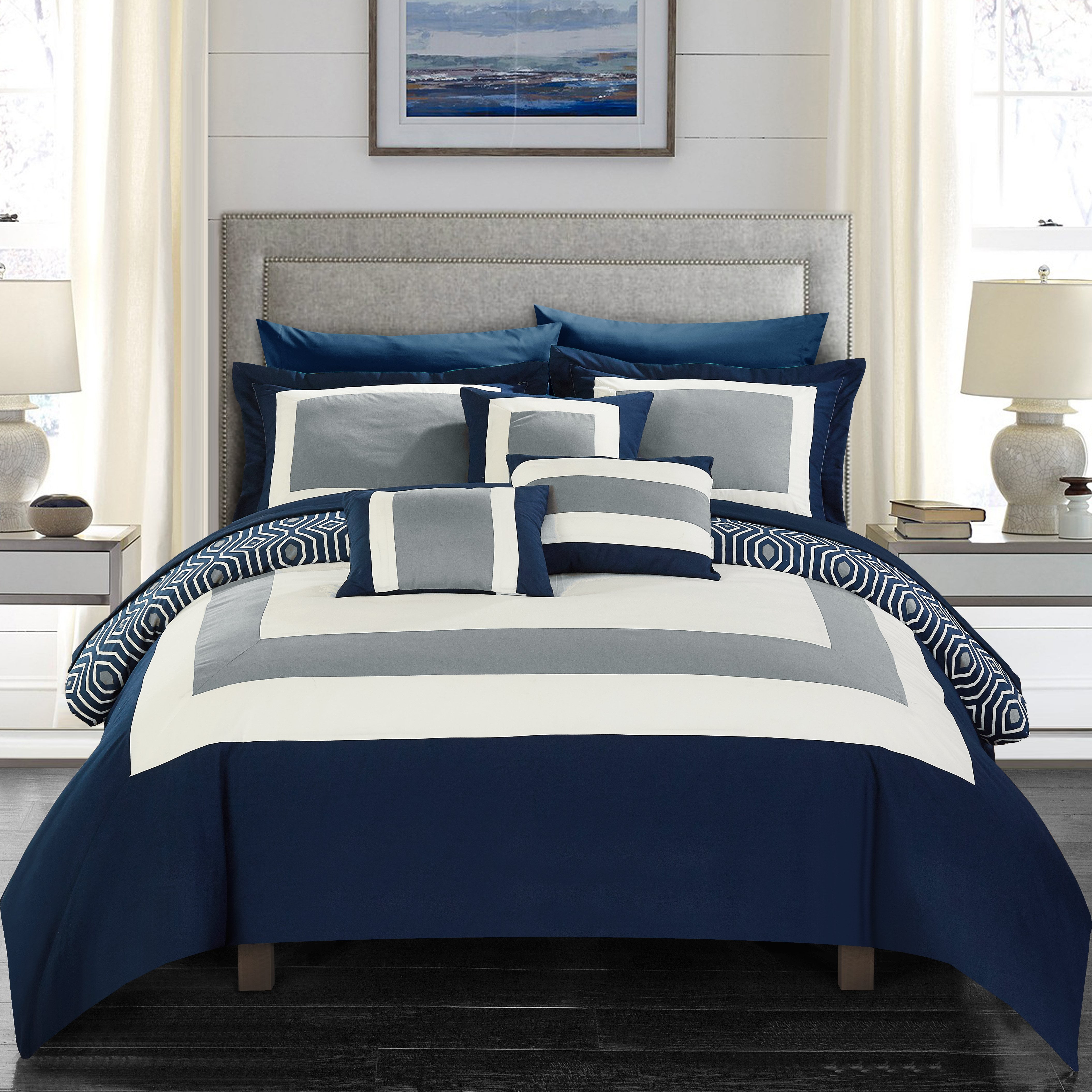 Chic Home Reversible 10 Piece Comforter Set - Hotel Collection with ...