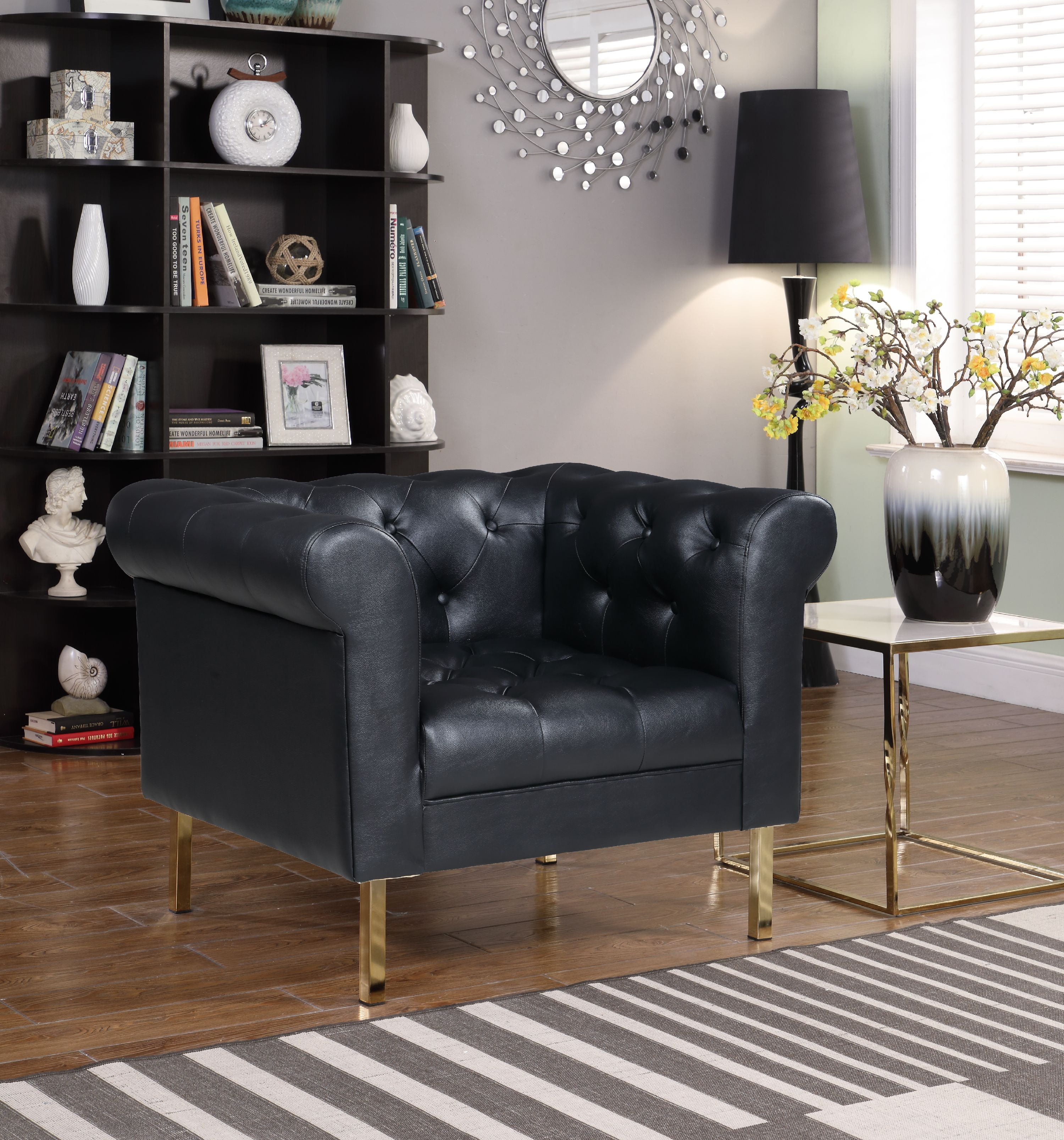 Chic Home Julian PU Leather Upholstered Accent Club Chair - Walmart.com