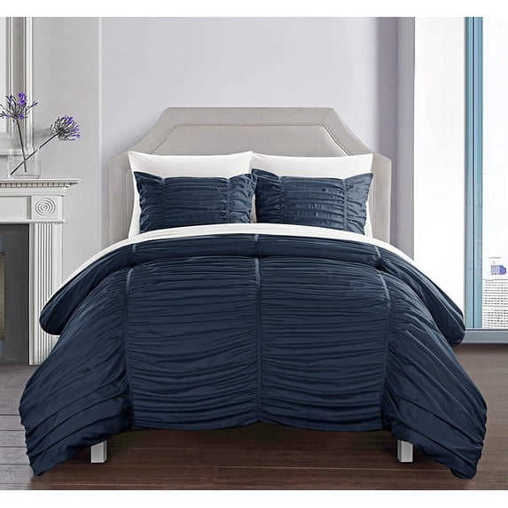 Chic Home Kaiah 2-Pc Comforter Set Contemporary Ruffled Twin/Twin XL ...