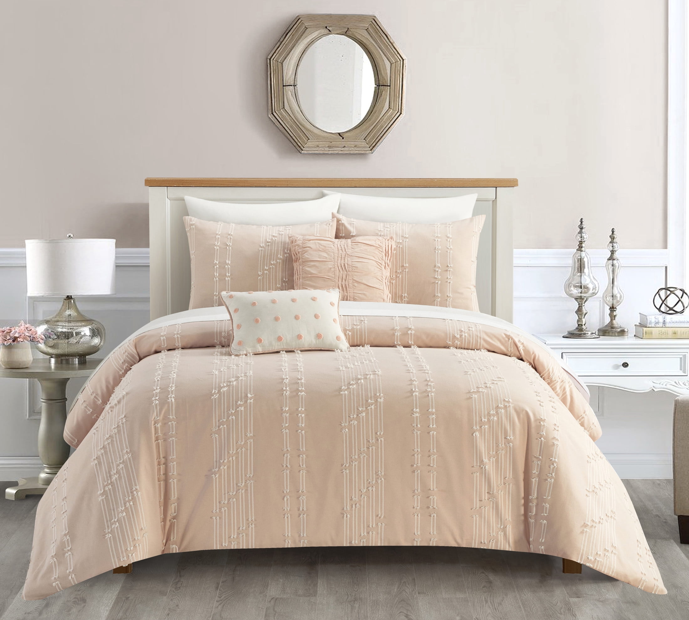 Free Shipping! Chic Home Keimon 9-Piece Queen Comforter Set Blush ...