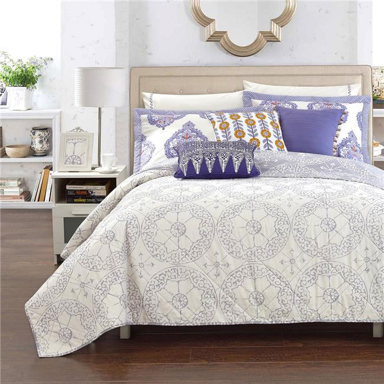 Chic Home Lux-Bed Mercer Palace New 200 Thread Count Reversible Ikat ...