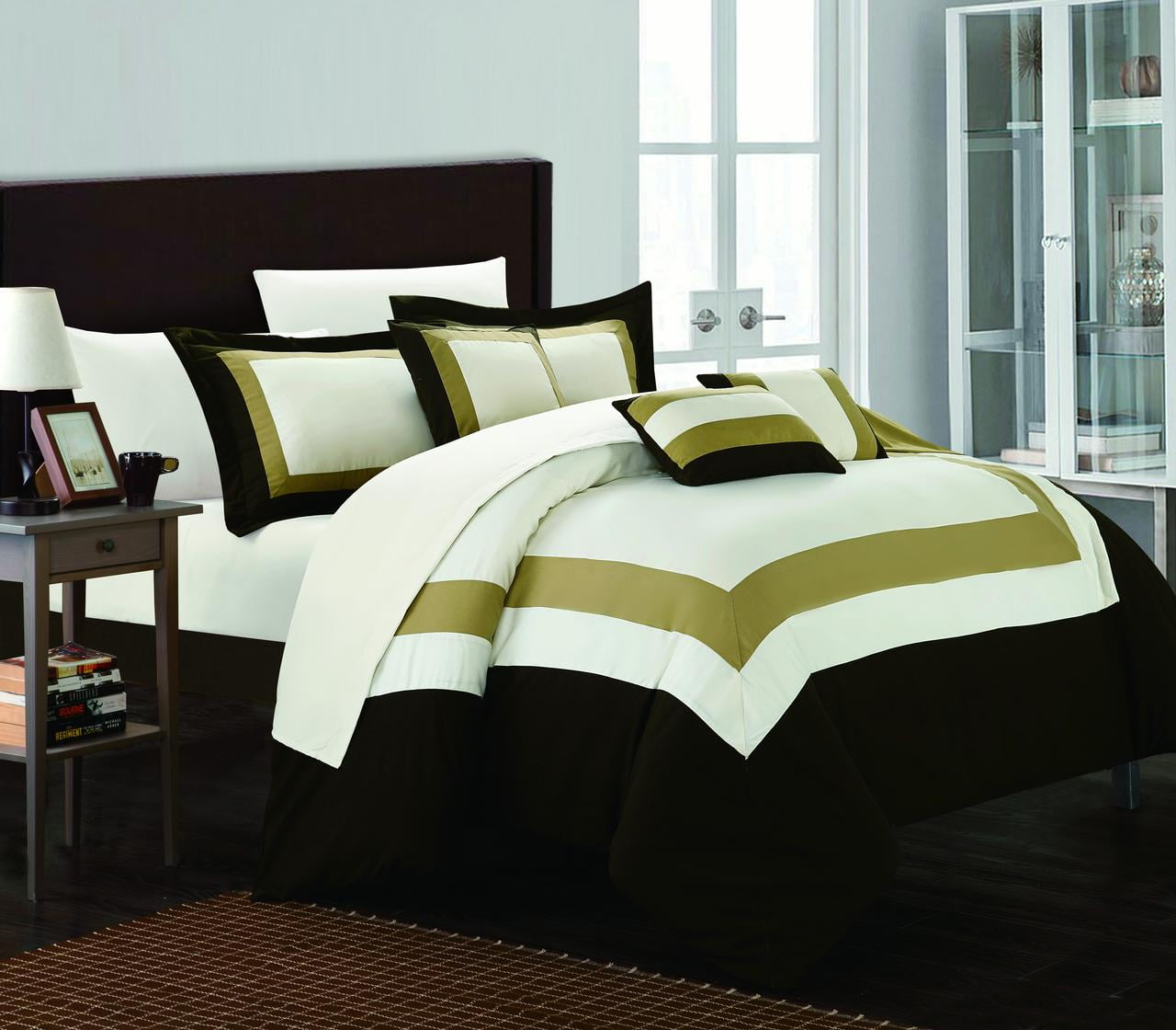 Chic Home Luxury 90 GSM 10 Piece Bedding Sets, Queen with Comforter ...