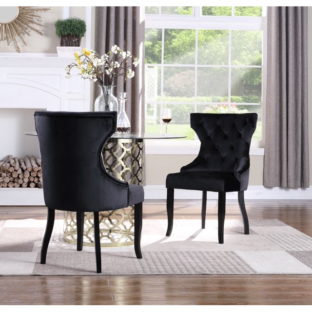 Chic Home Pixie Velvet Upholstered Wingback Dining Chair Set Of 2