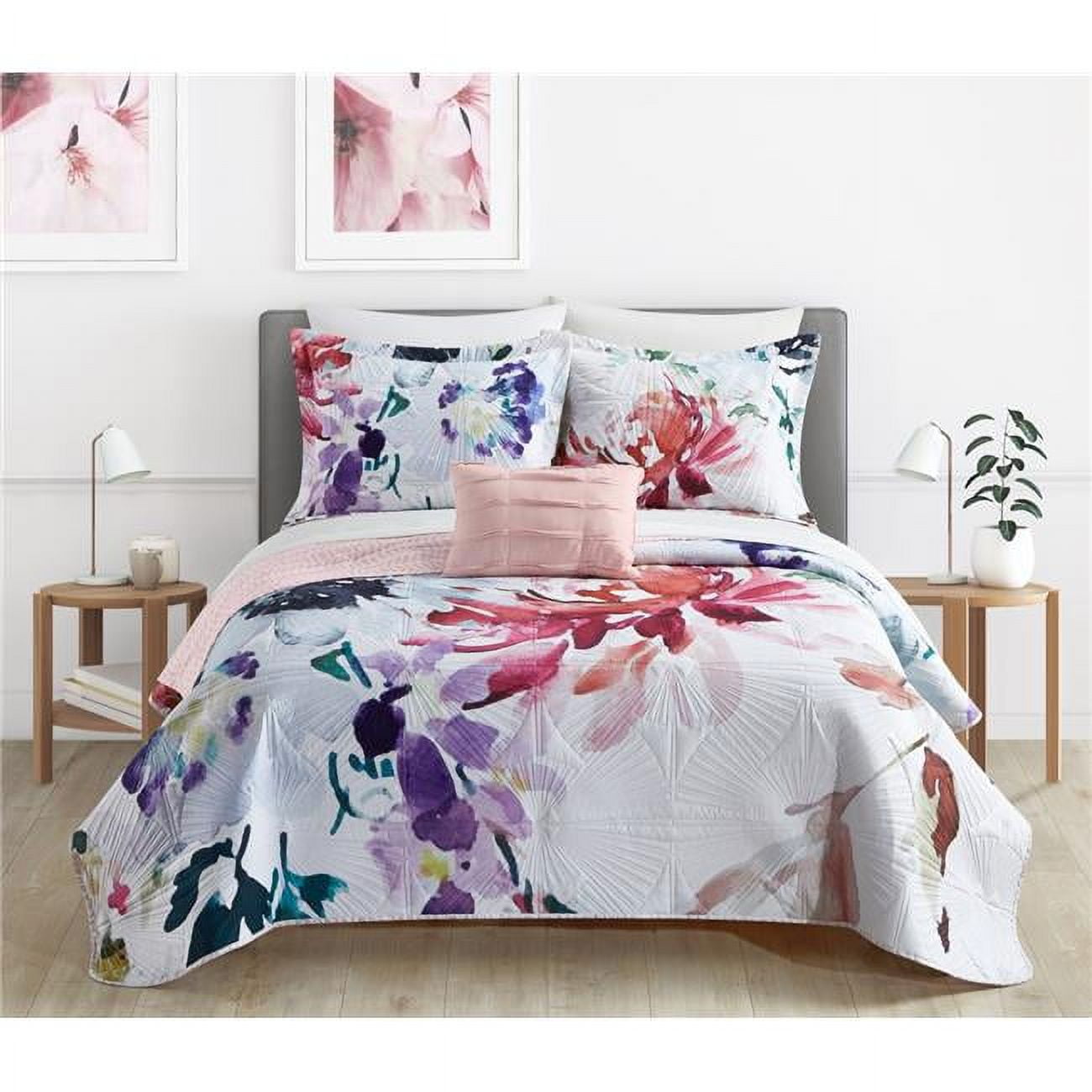 Chic Home Regaleira Palace Floral Watercolor Design Bed in A Bag ...