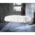 Chic Home Samuel Modern Contemporary Faux Fur Acrylic Leg Bench ...