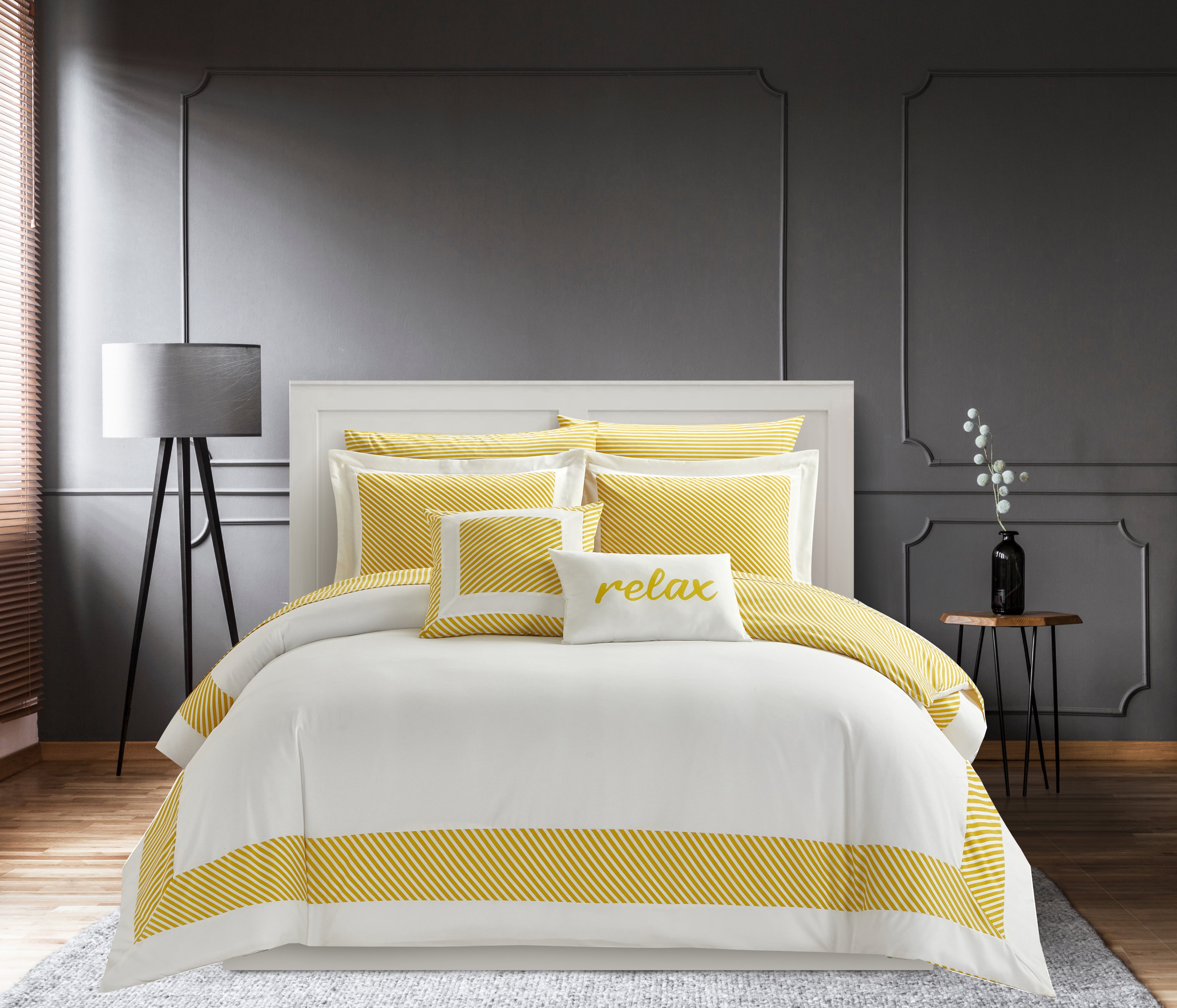Chic Home Tisha Yellow Queen 9-Piece Comforter Set - Walmart.com