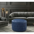Chic Home Tosh Button Tufted PU Leather Upholstered Round Ottoman ...