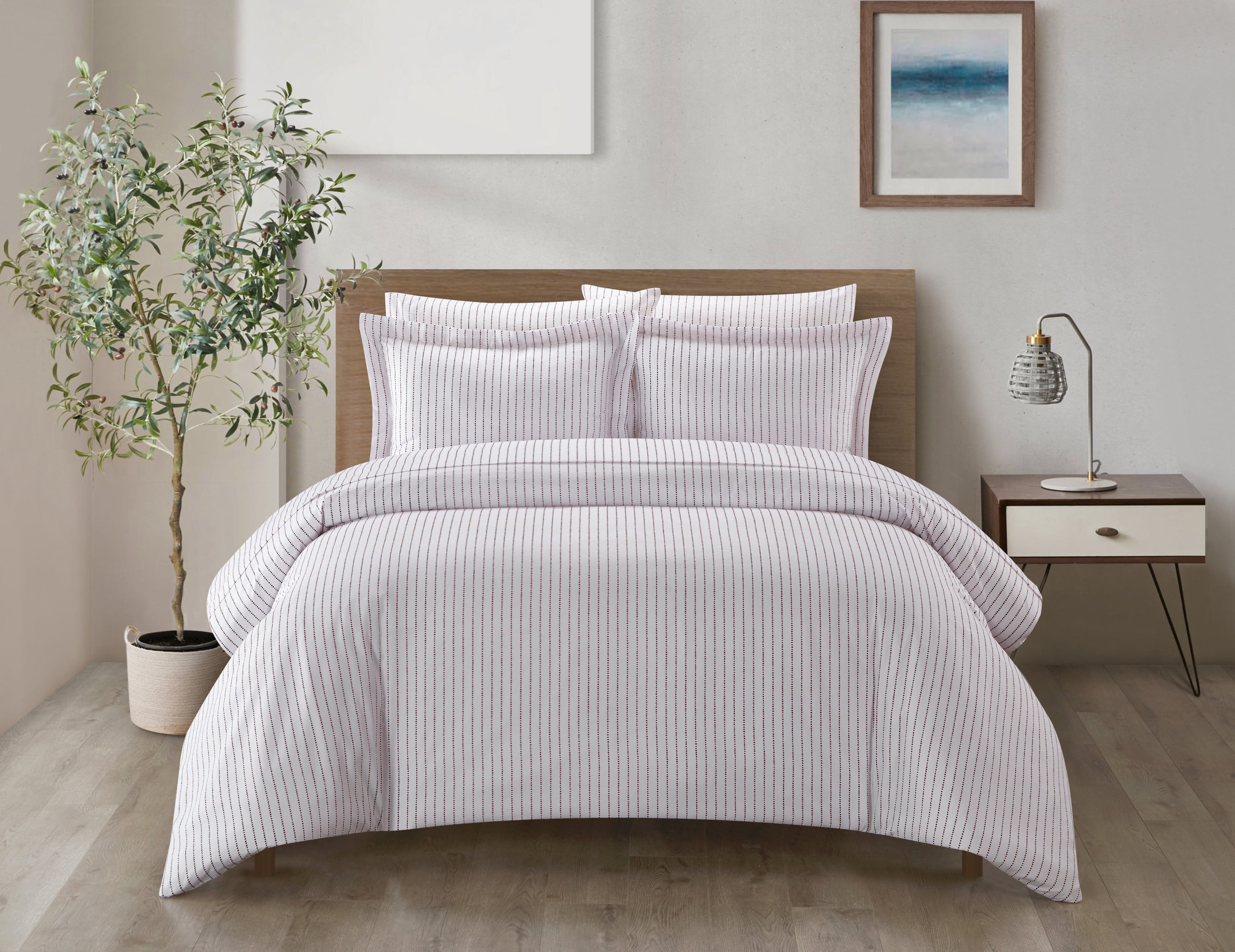 Chic Home Wesly Duvet Cover Set - Queen Size - Wine Red - Walmart.com