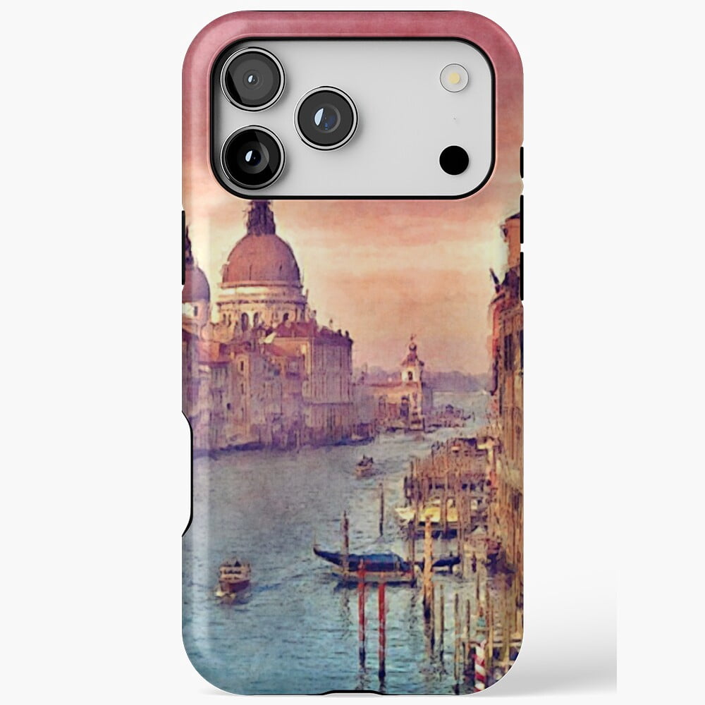 Chic Italy Venice Canal Pastel Watercolor Painting Phone Case 11 to 17 ...