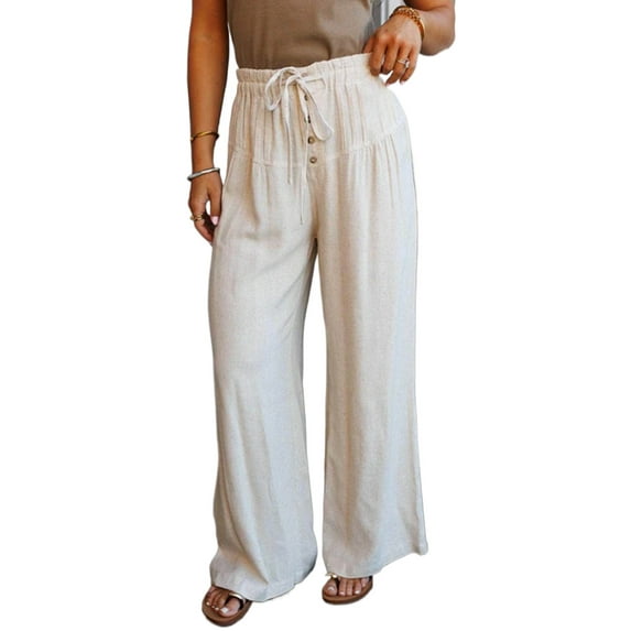 Chic Jet Stream Drawstring Wide Leg Pants for Women – Comfortable ...