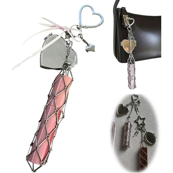 Chic Lip Gloss Holder with Mirror, Lipstick Holder Stainless, 2‑in‑1 ...