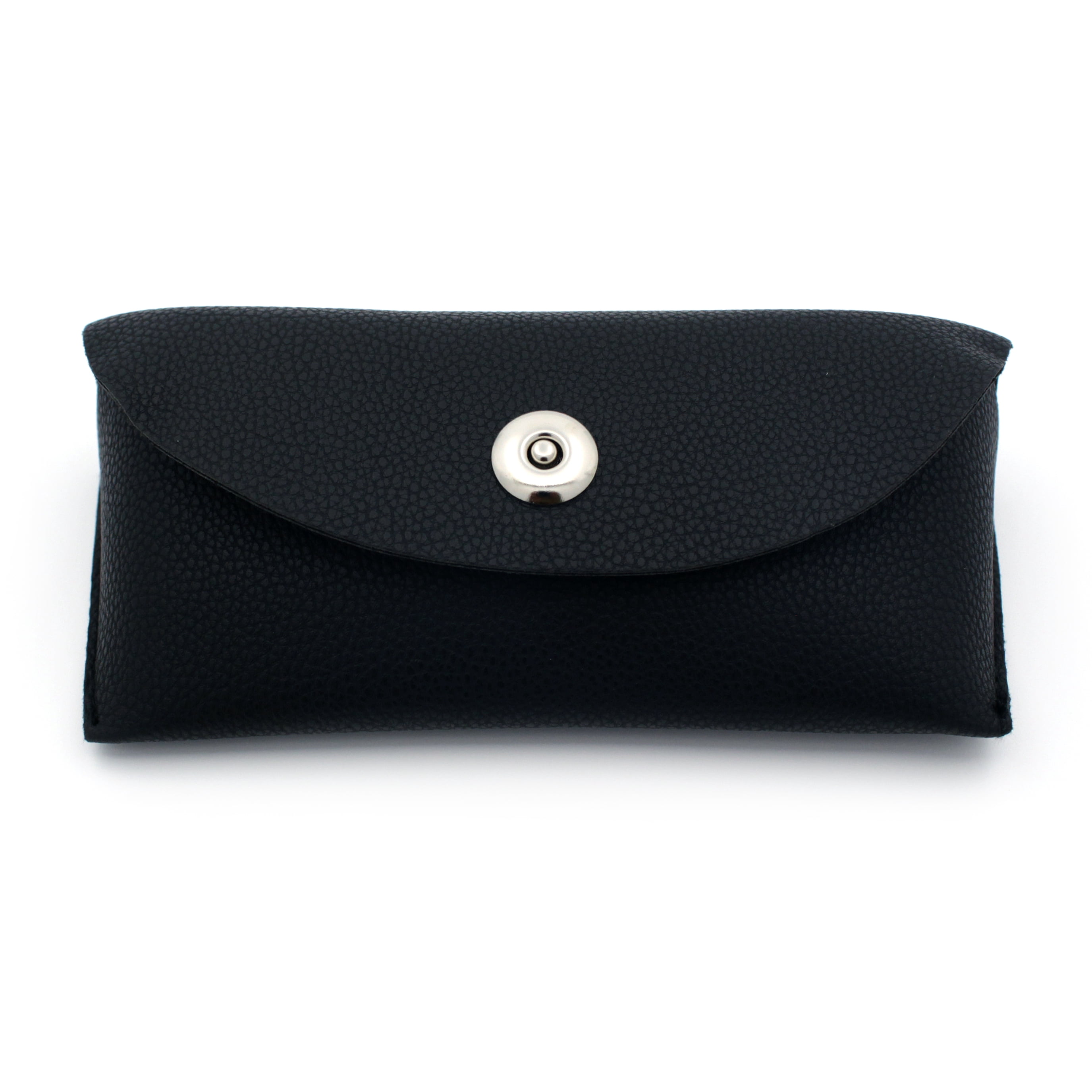 Chic Magnetic Clip Closure Soft Semi-Hard Eyewear Carrying Case [Black ...