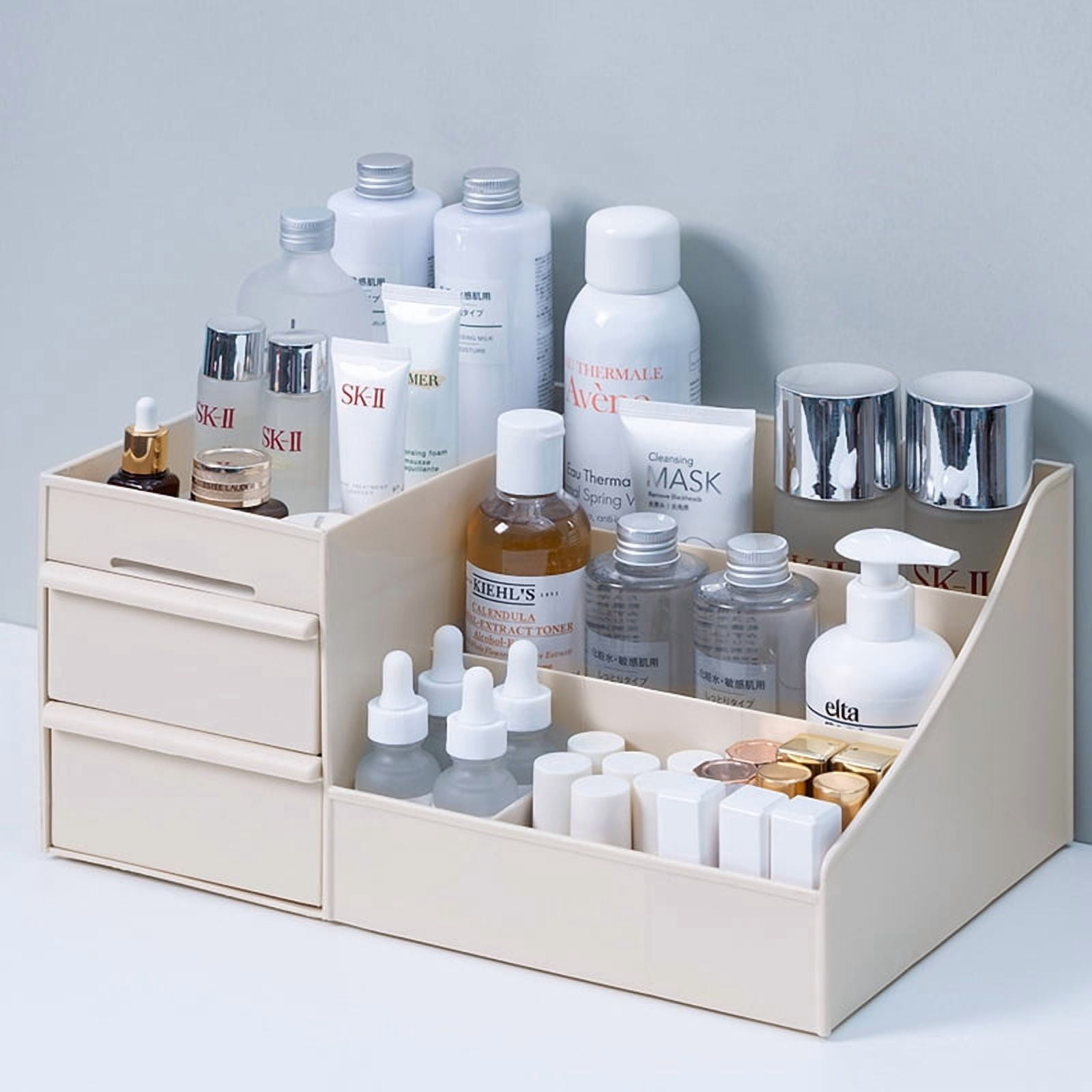 Chic Makeup Organizer - Compact Cosmetic Storage Box for Desk and ...
