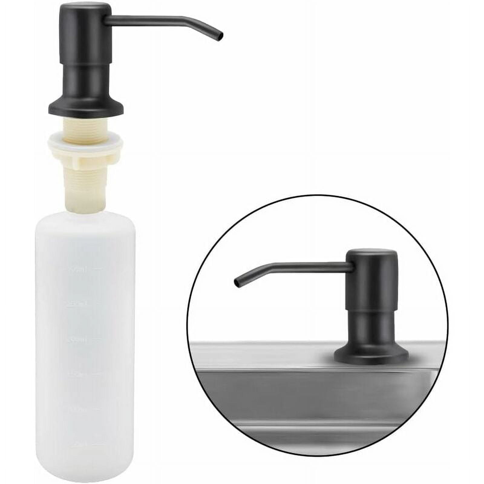 Chic Matte Black Soap Dispenser, Ergonomic Design for Comfortable Use ...