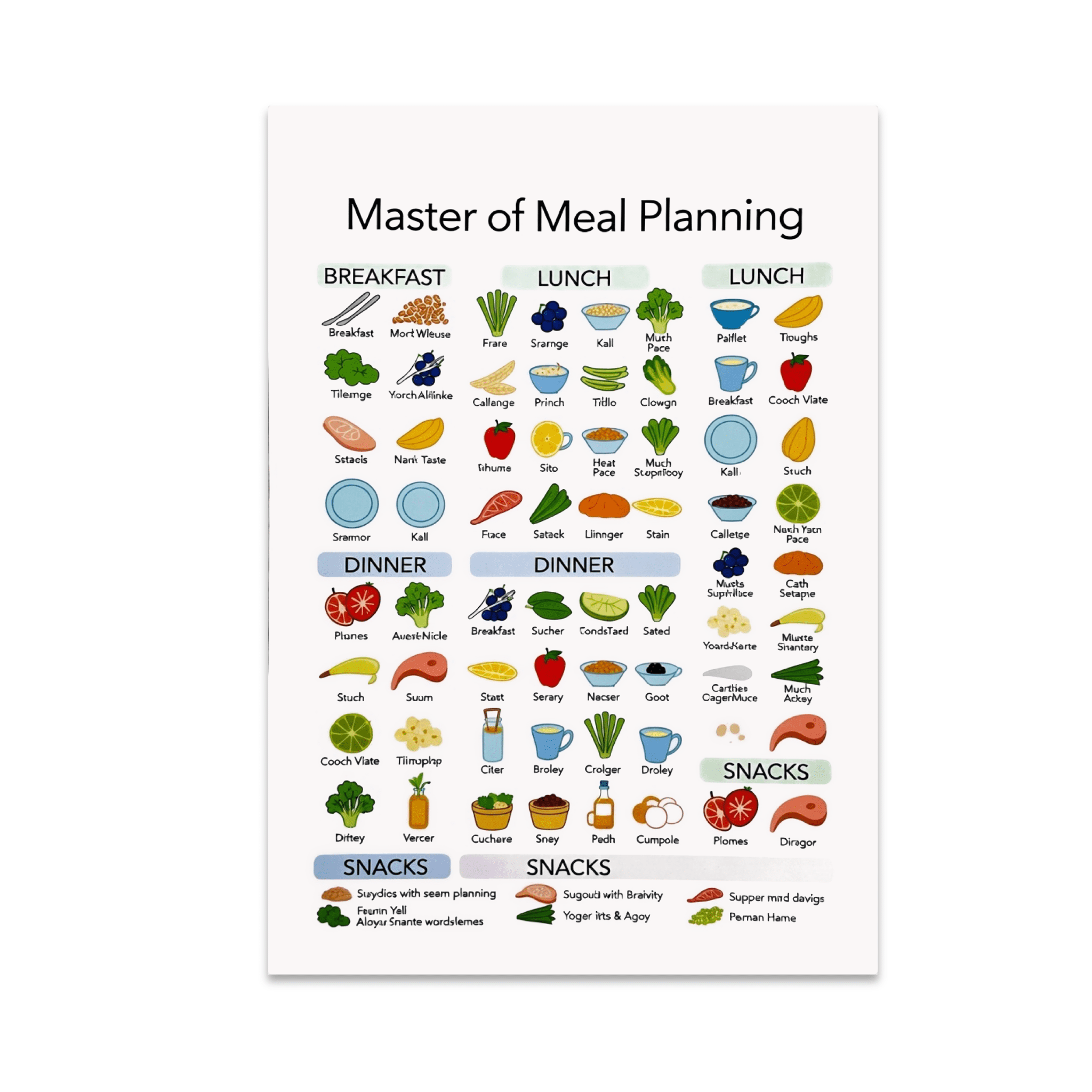 Chic Meal Planner Design - Meal Prep Enthusiast - 13x19 Poster Print ...