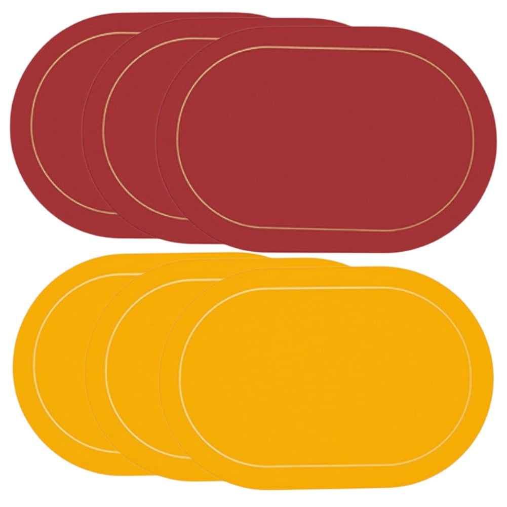 Chic PU Leather Placemats for Table Decoration 6Pcs Set in Various ...