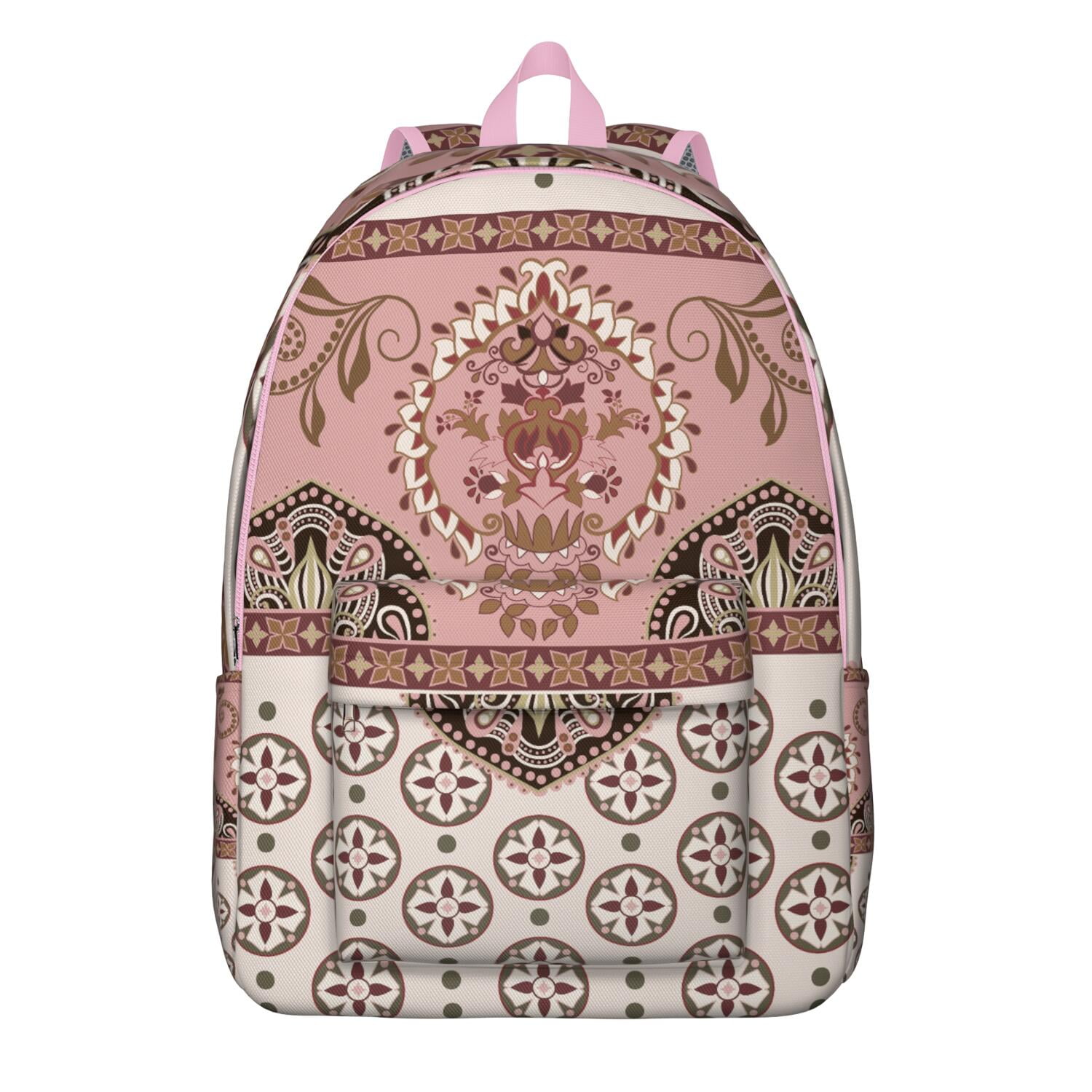 Chic Paisley Backpack with Retro Boho Mandala and Exotic Abstract ...