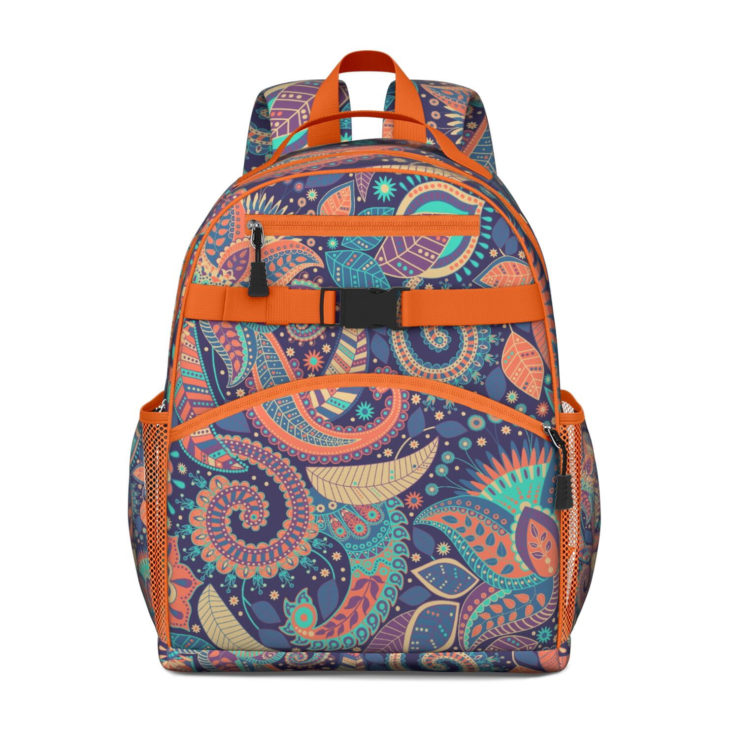 Chic Paisley Pattern Backpack Spine-Protecting Design for Teens - Walmart.com