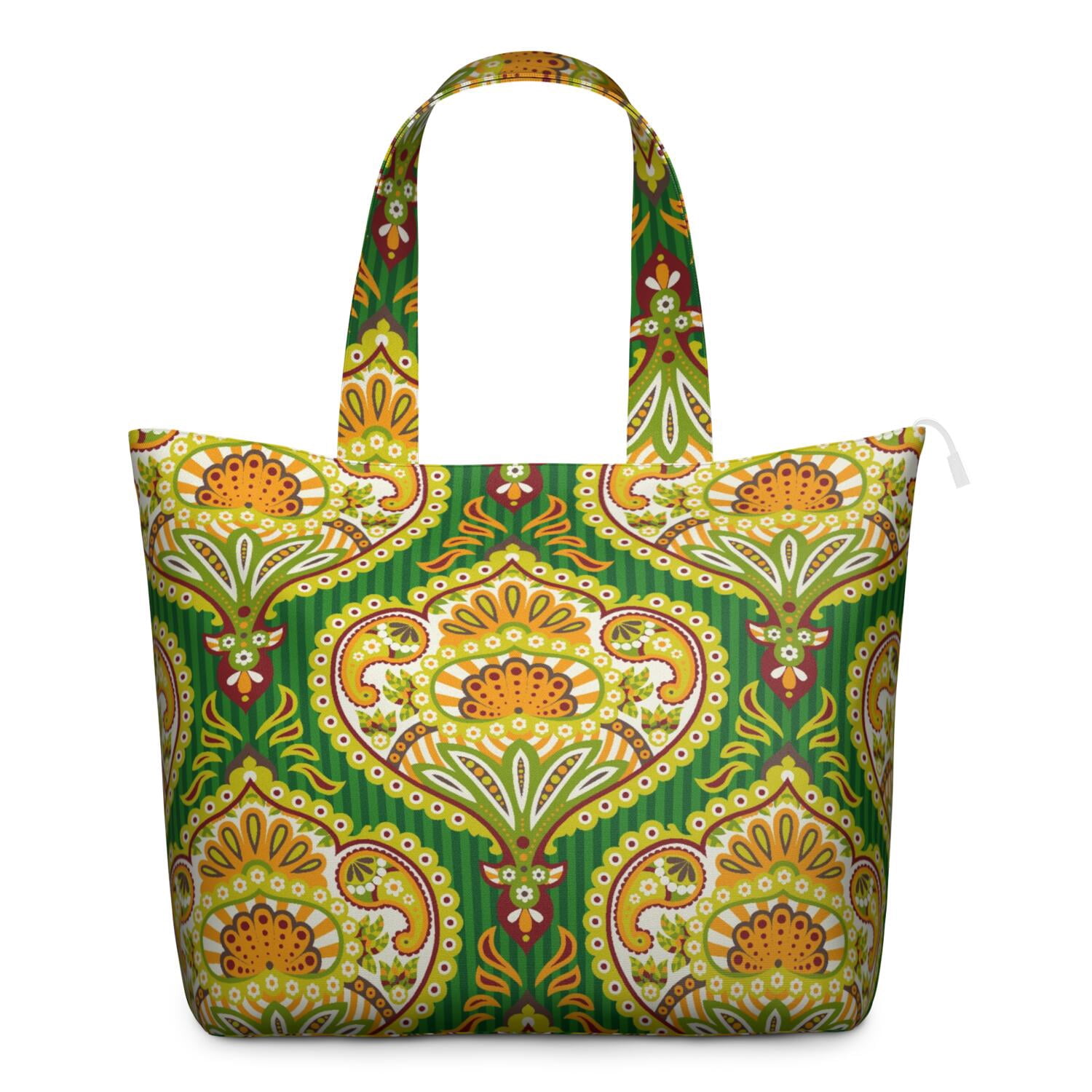 Chic Paisley Pattern Boho Weekender - Separate Pockets for Makeup ...